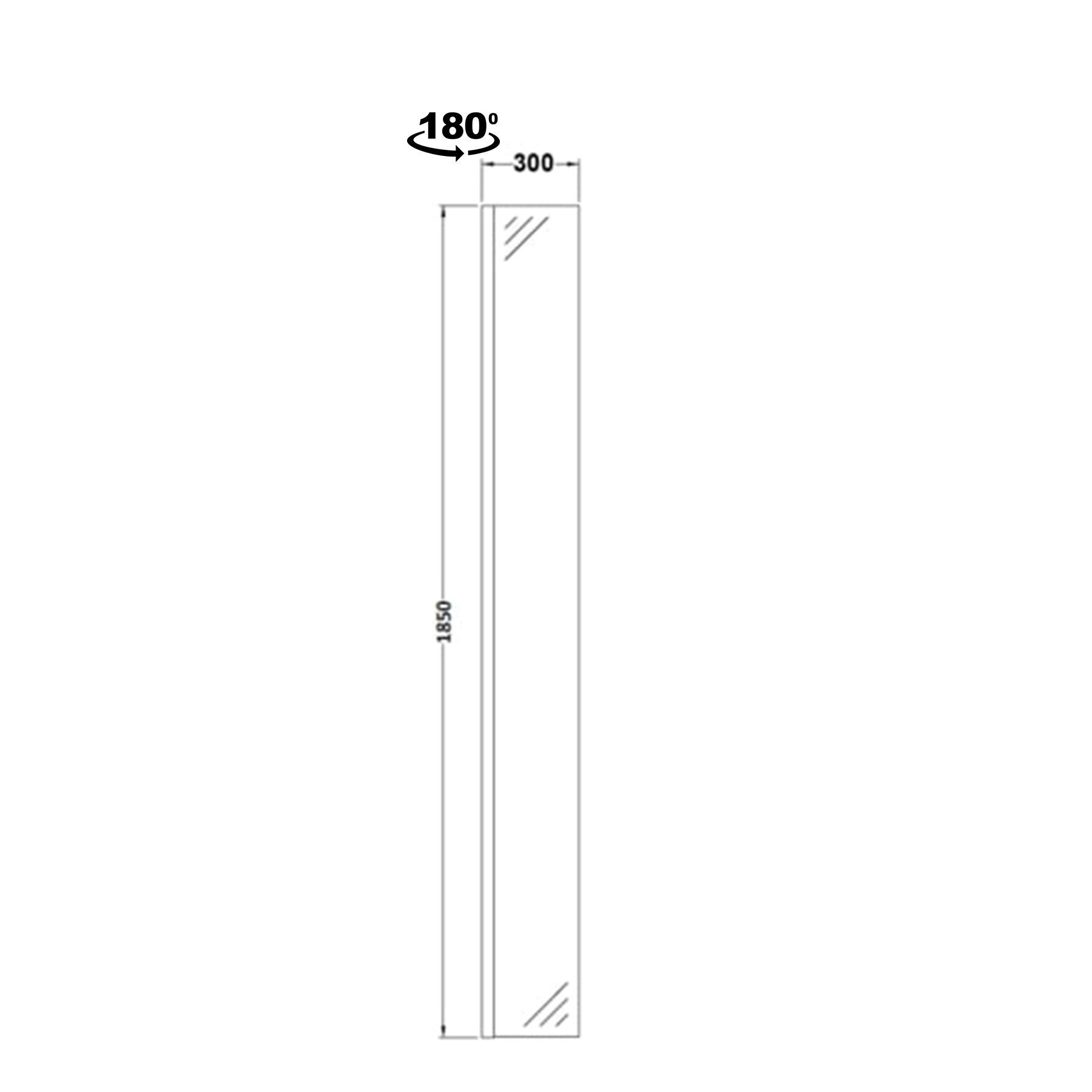 Marbella 300mm Wet Room Flipper Panel for Shower Screen - 8mm Easy ...