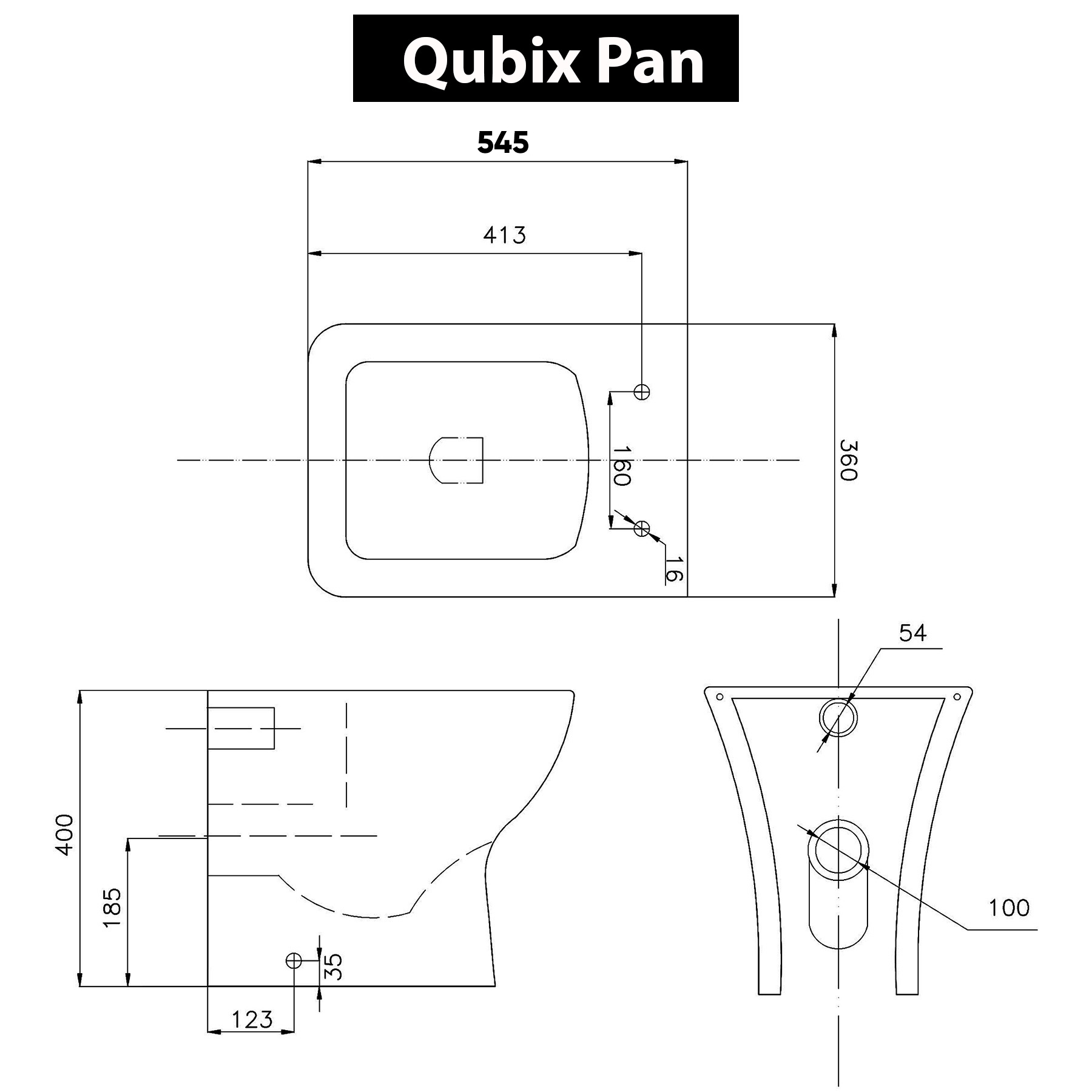 Short Projection Back to Wall Toilet Pan with Soft Close Seat - Qubix ...