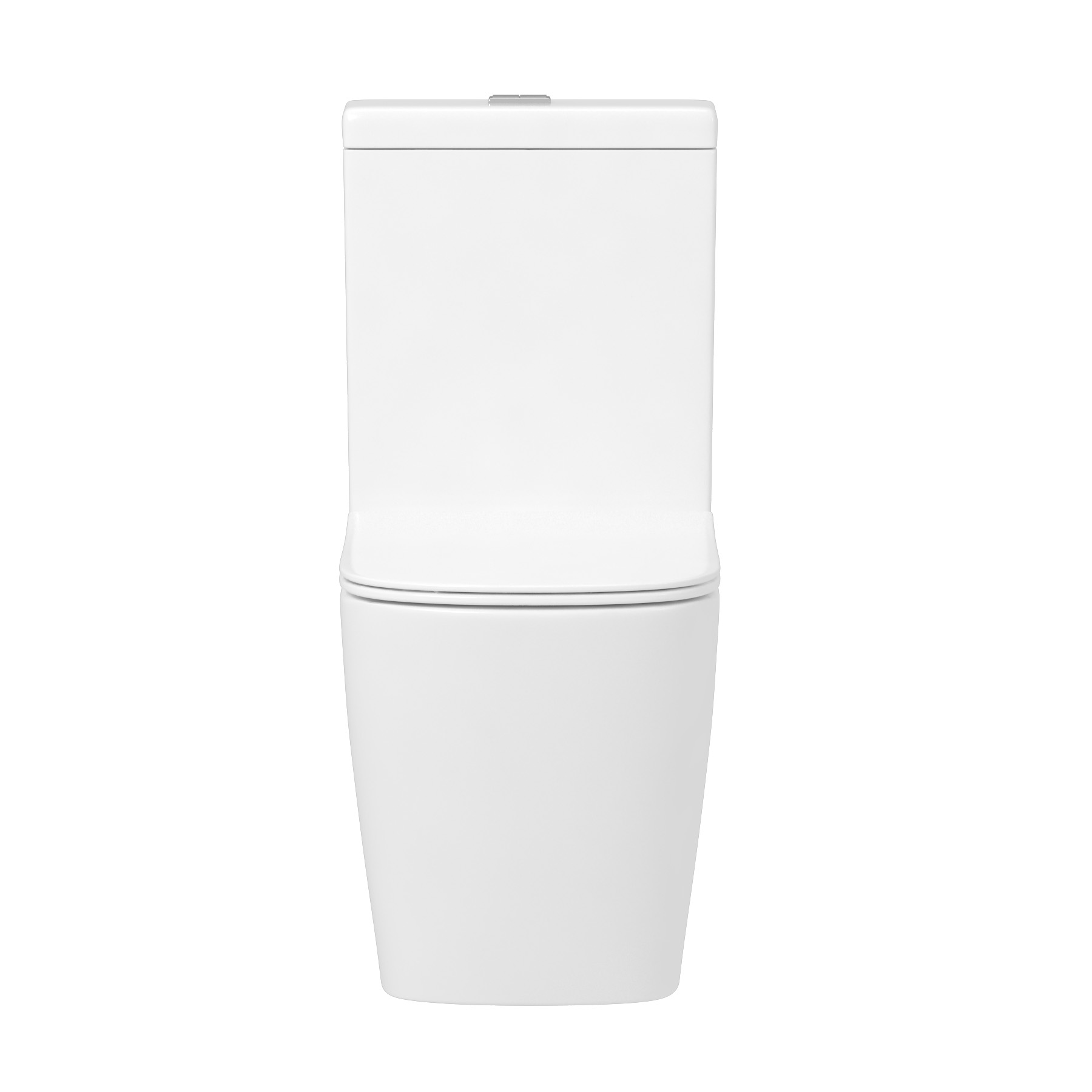 Rimless Close Coupled Square Toilet with Seat, Cistern & Fixing Kit ...