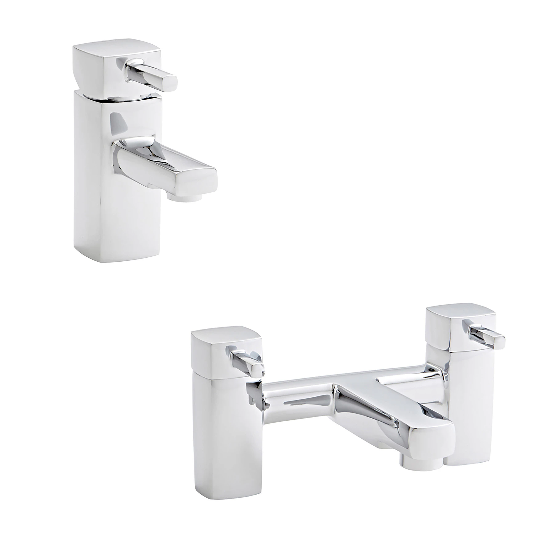 Kartell Mode Bath Filler And Mono Basin Mixer Tap Bathroom Set with ...