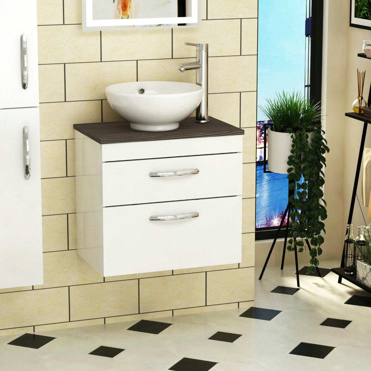 Breeze Round Counter Top Basin Sit On Worktop Vessels 440mm | Royal ...