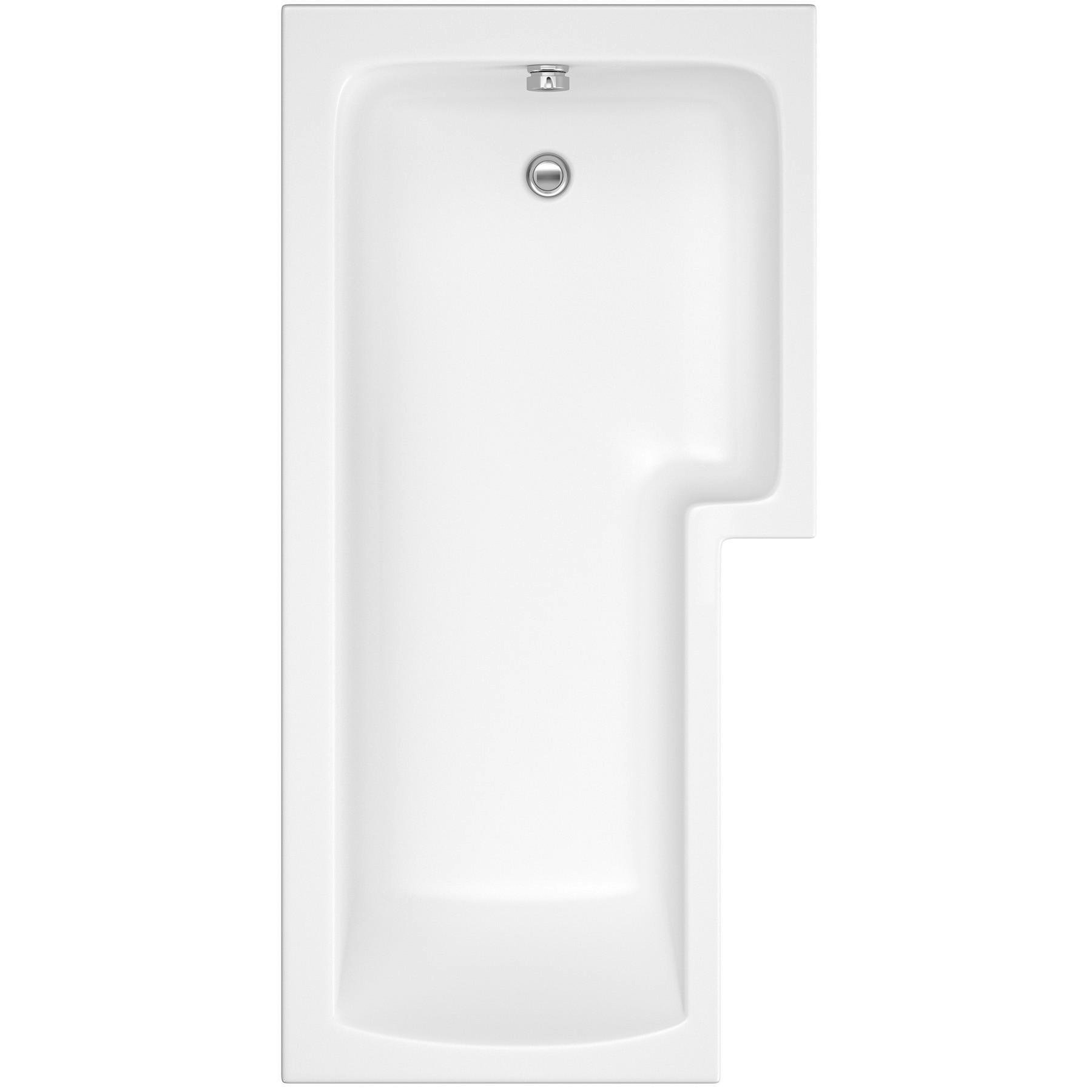 Modern Qubix L-Shaped Shower Bath tub with Fixed Screen In Multiple ...