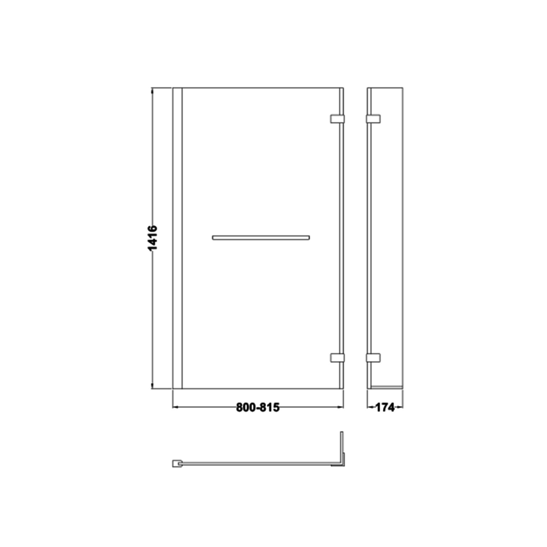 Qubix 1500 x 850mm L Shaped Shower Bath tub with Front Bath Panel ...