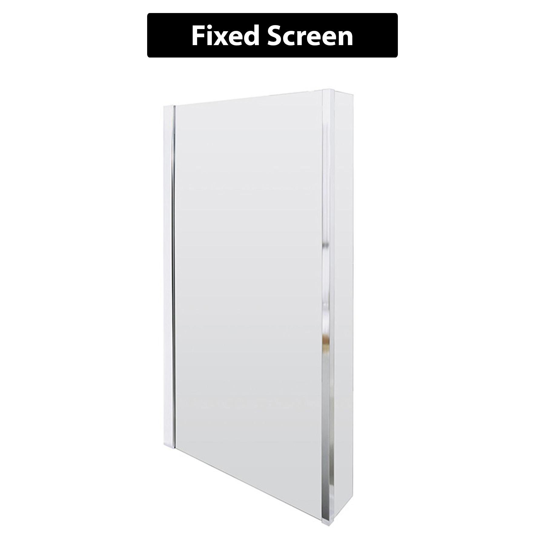 Qubix 1500 x 850mm Right Hand L Shaped Shower Bath tub with MDf Front ...