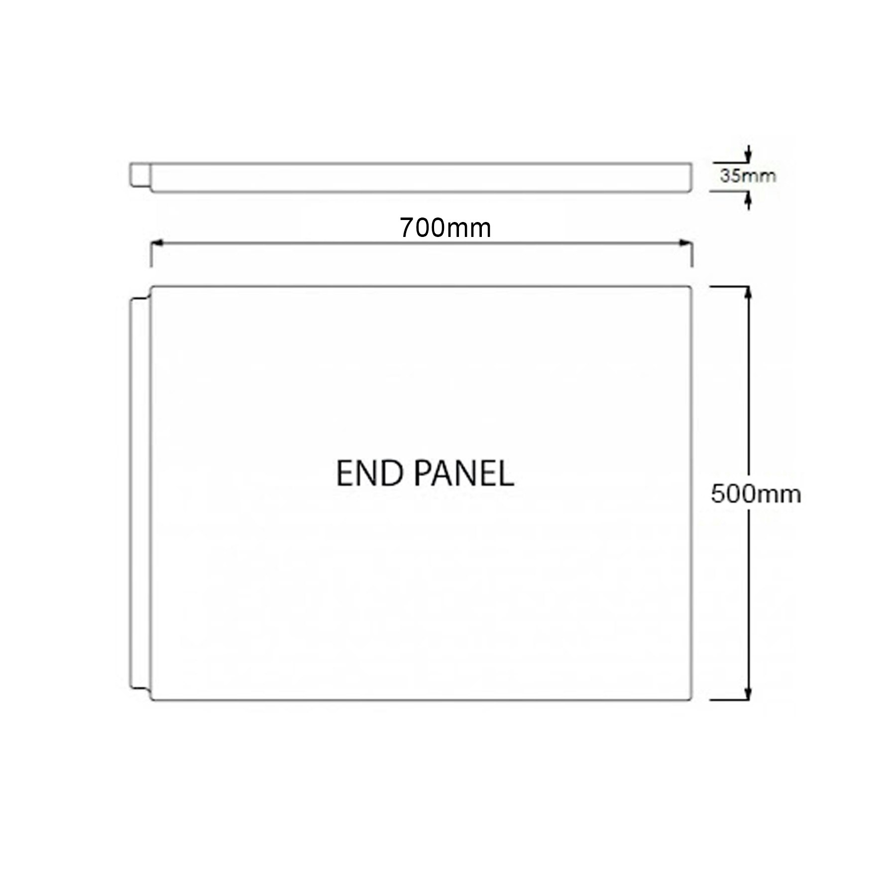 Amaze Acrylic Square Double Ended Shower Bath 1700 x 700mm + Square ...