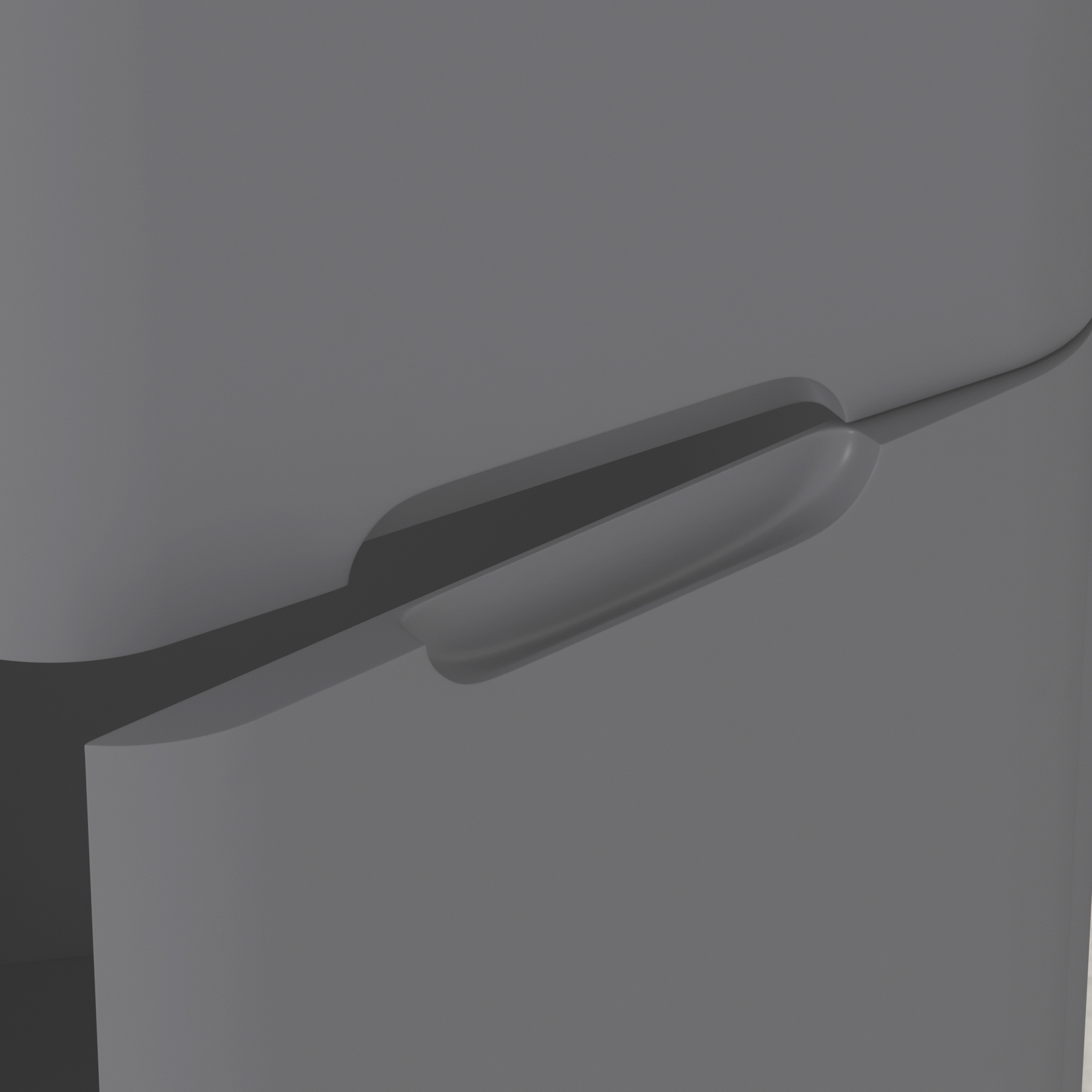 Venice 1400 x 350mm Satin Grey 2 Door Groove Handle Wall Hung Tall Unit ...