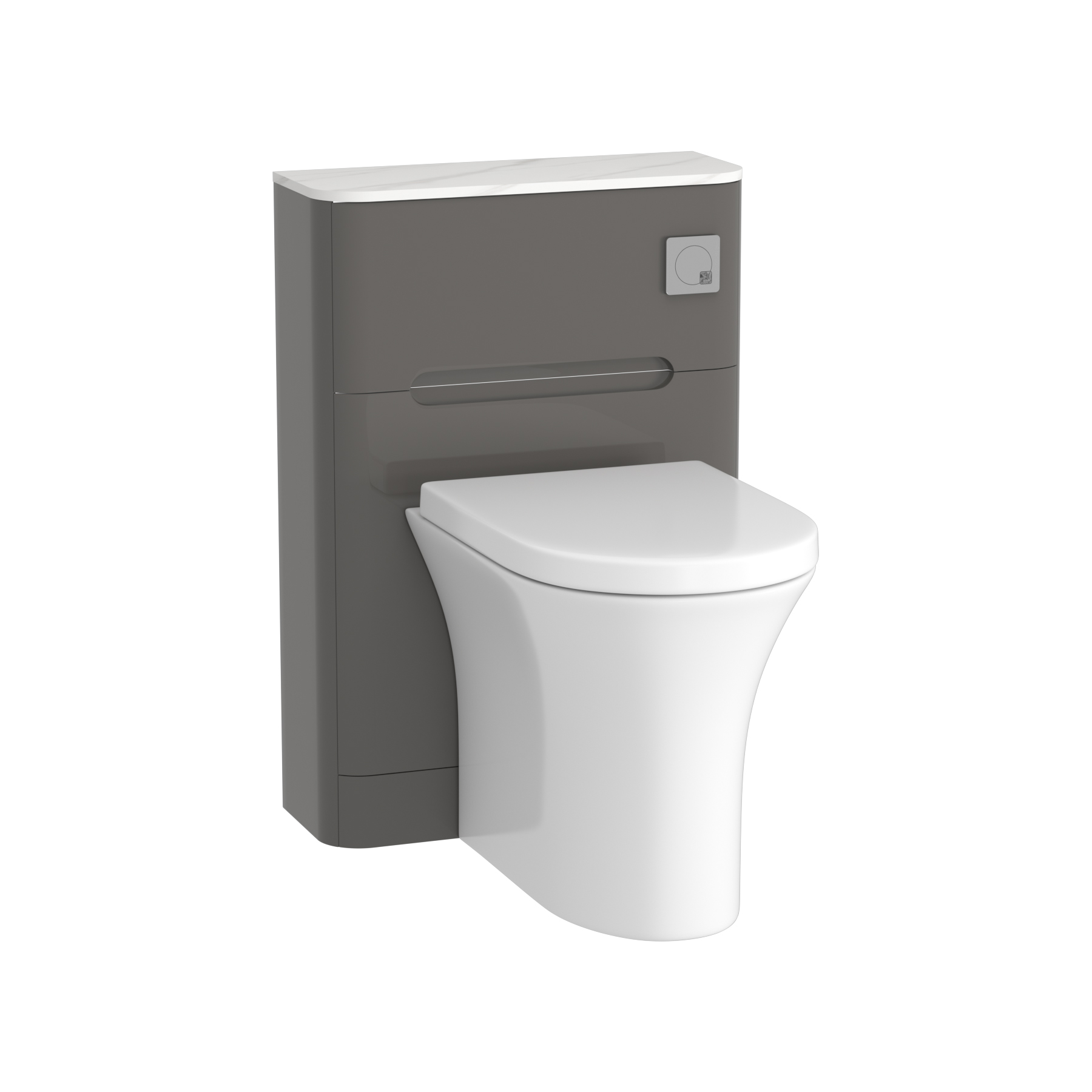 Infinity 550mm Gloss Anthracite BTW WC Unit with Breeze Rimless Toilet ...