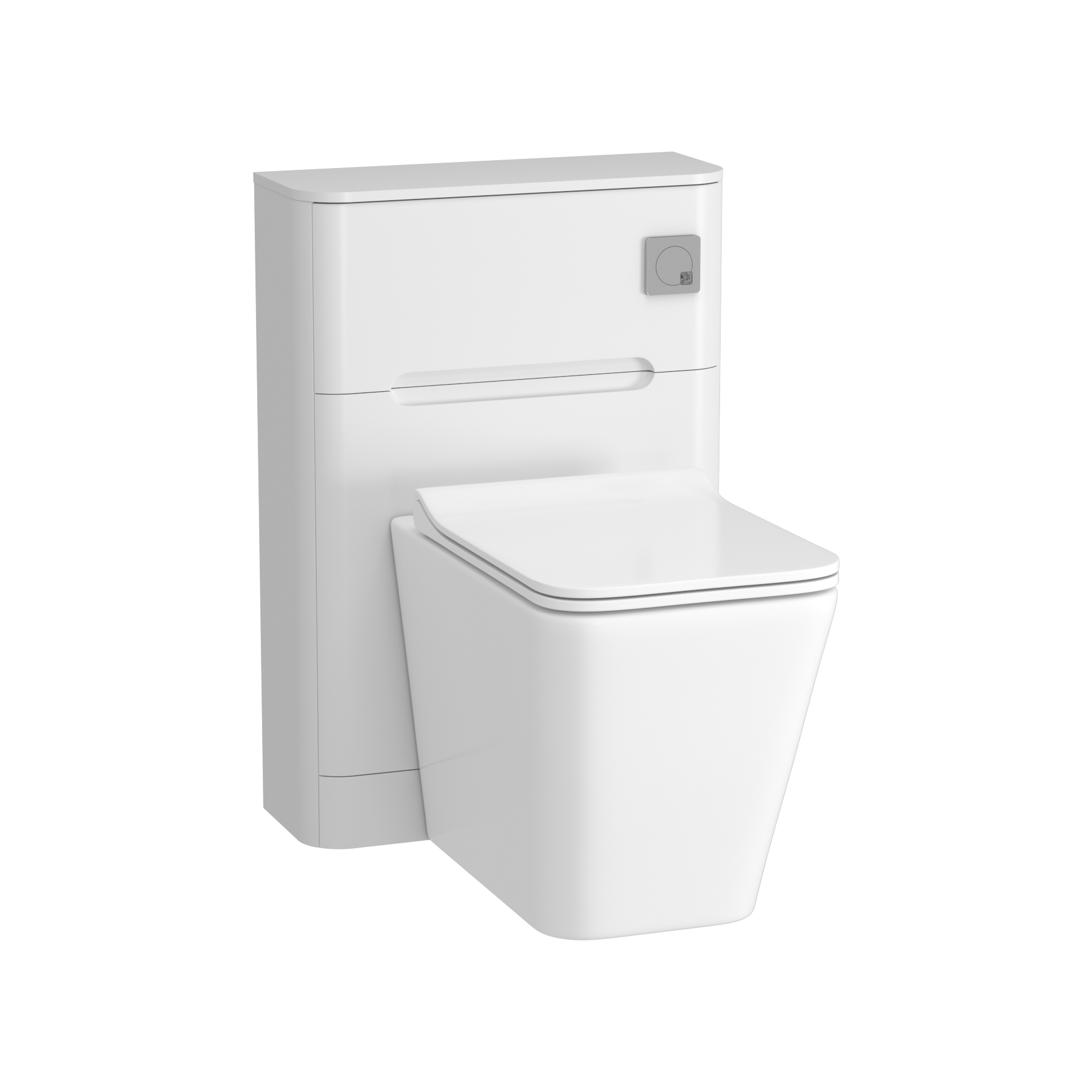 Venice 550mm Satin White BTW WC Unit with Elena Rimless Toilet Pan ...