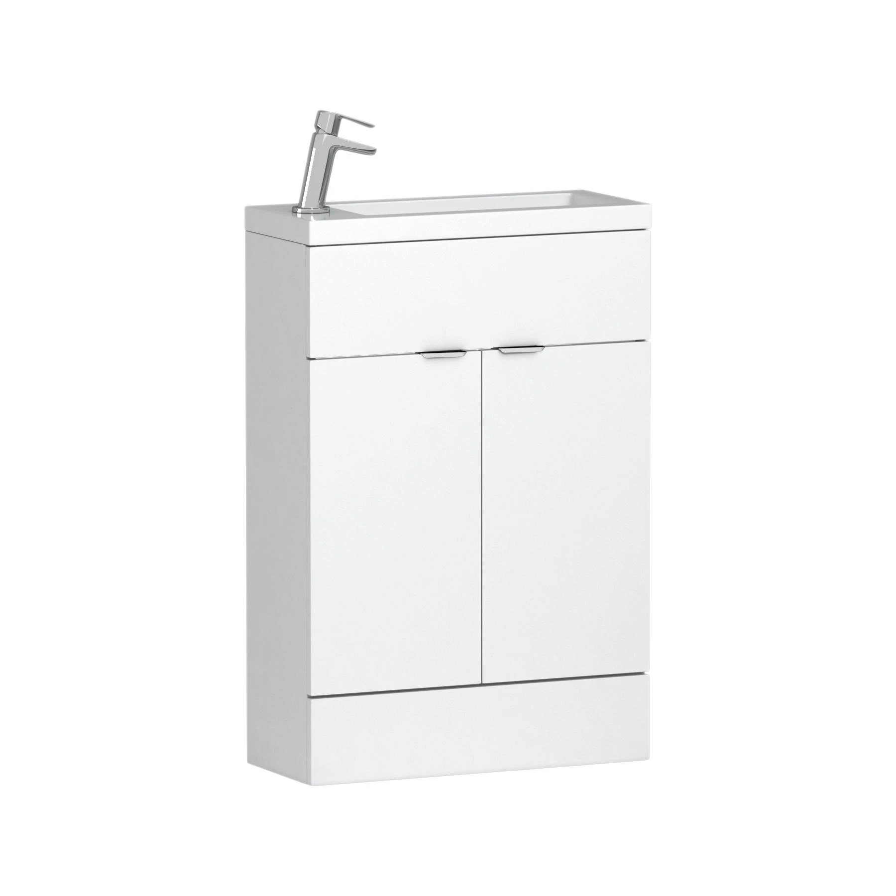 Elena 600mm Compact Floor Standing Vanity Sink Unit 2 Door with ...