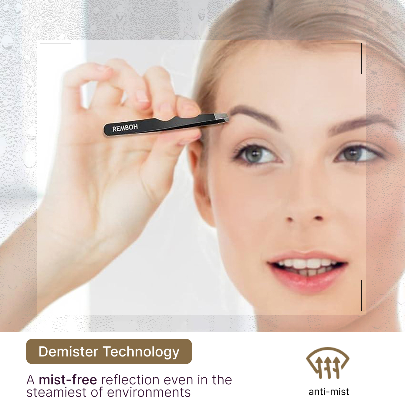 Capri 500 x 800mm Oval LED Illuminated Framed Mirror with Demister Pad ...