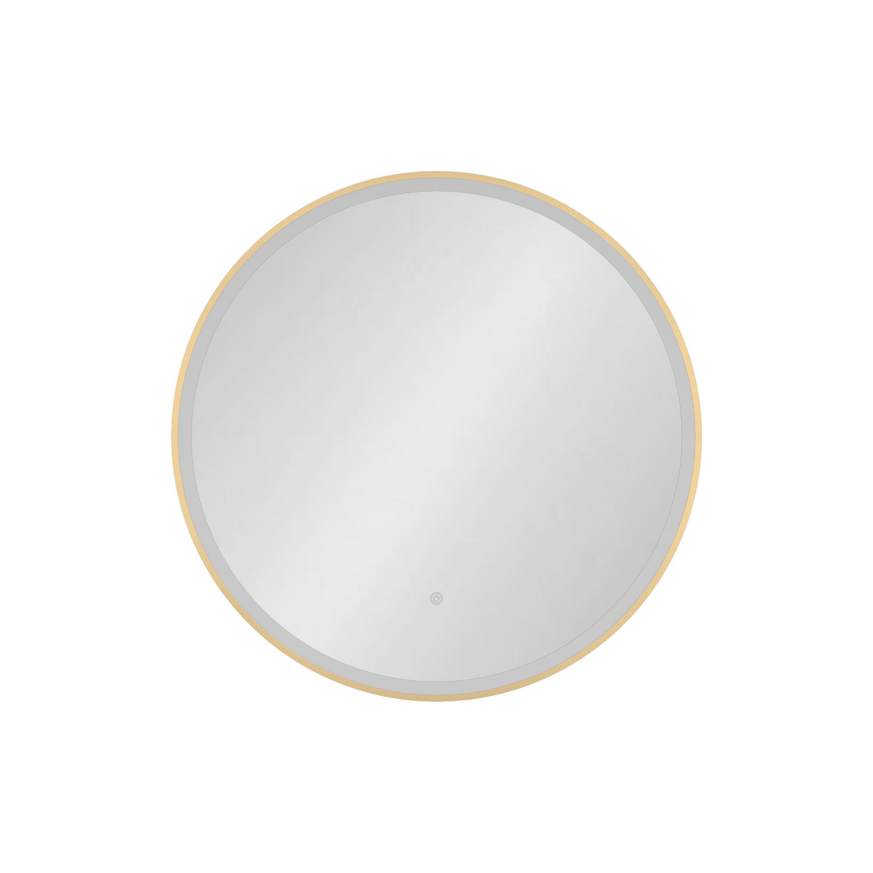 Capri 800 x 800mm Round LED Illuminated Framed Mirror with Touch Sensor ...