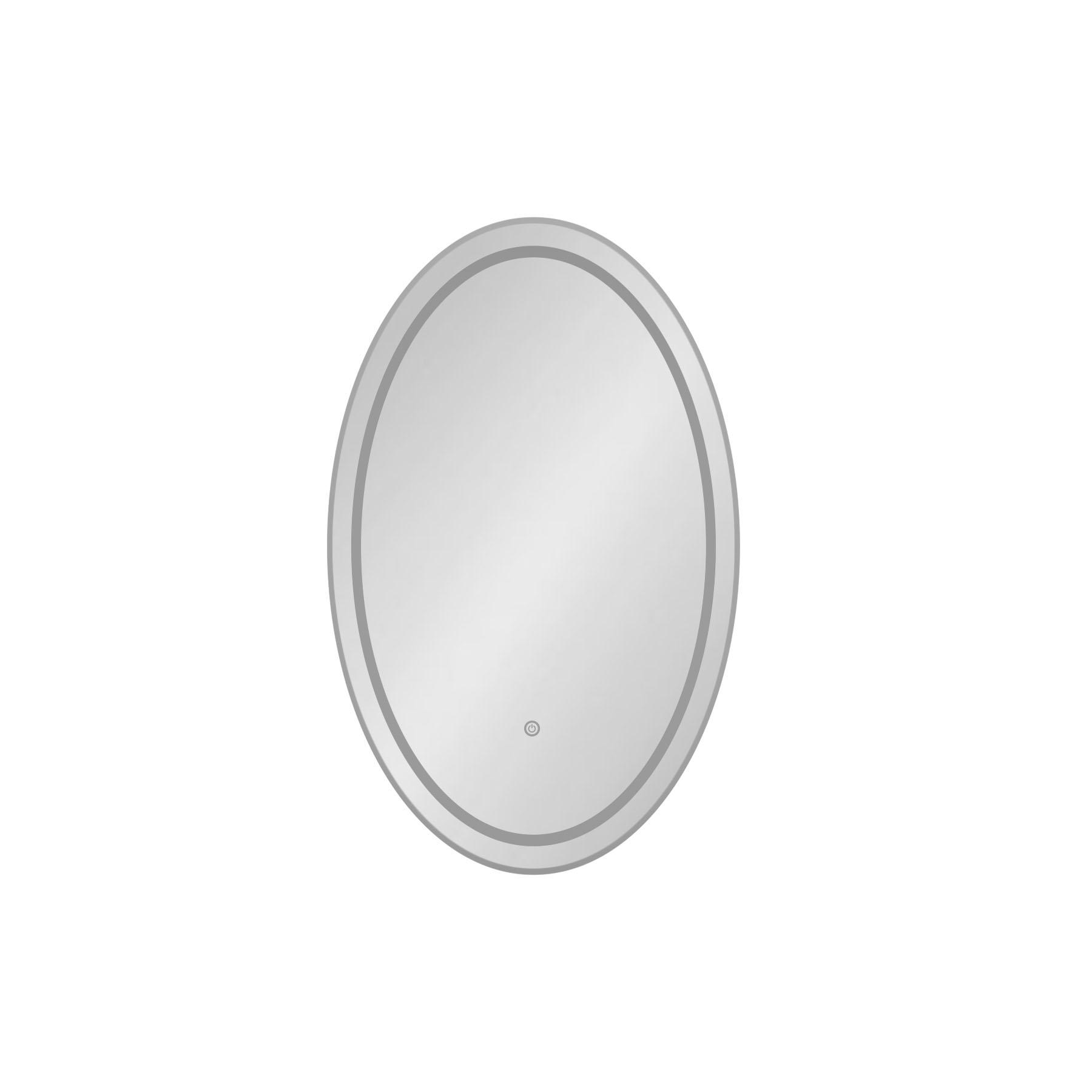 Capri 500 x 800mm Oval Front Lit LED Framed Mirror with Touch Sensor ...