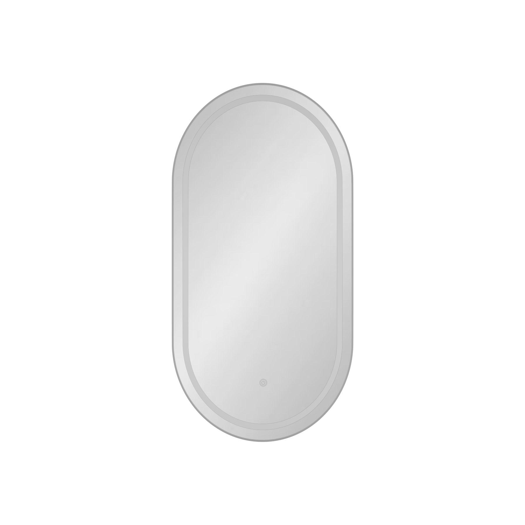 Elite 450 x 900mm Chrome LED Framed Capsule Mirror with Demister Pad ...