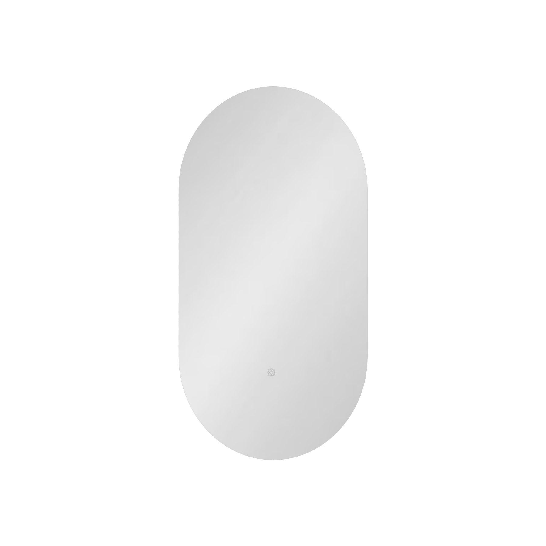 Milan 450 x 900mm Capsule Backlit LED Illuminated Mirror with Touch ...