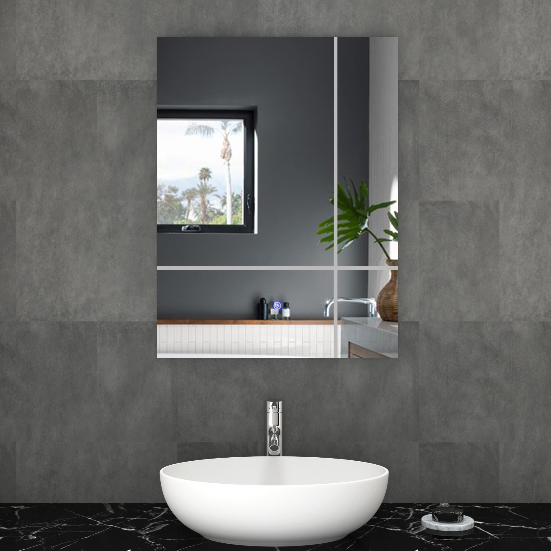 Grace 600 x 800mm Rectangular LED Illuminated Bathroom Mirror with ...
