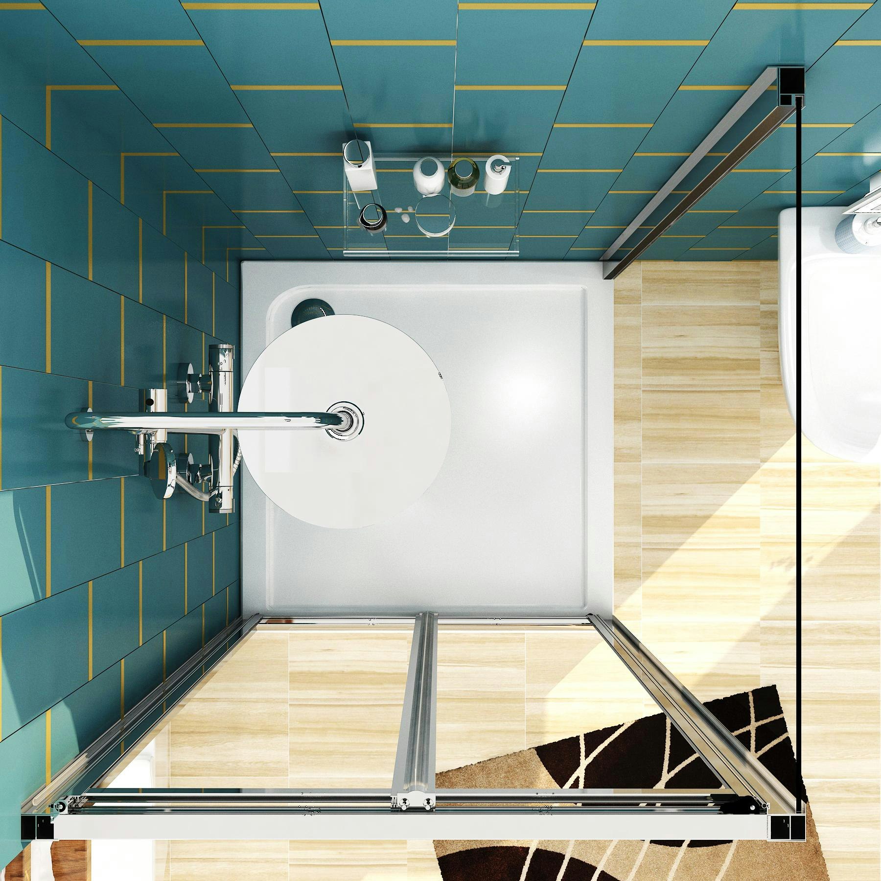 Elite 700 X 700mm Square Bi Fold Shower Enclosure 4mm Glass Royal