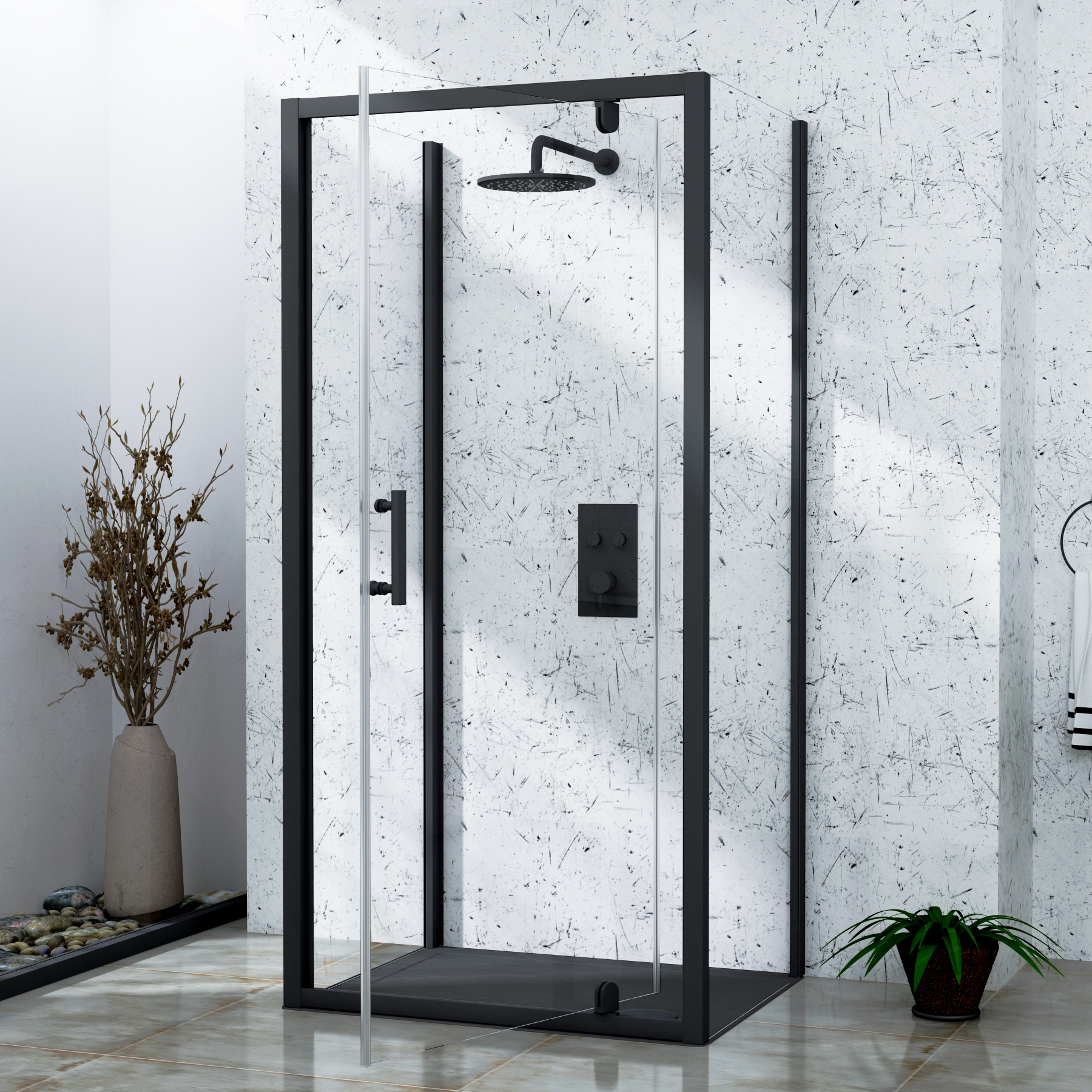 Black shower enclosure store