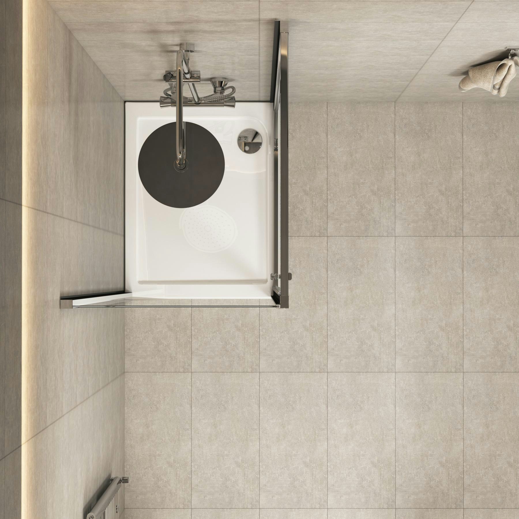 Cube Pivot Door Square Shower Enclosure with Shower Tray 6mm - Various ...