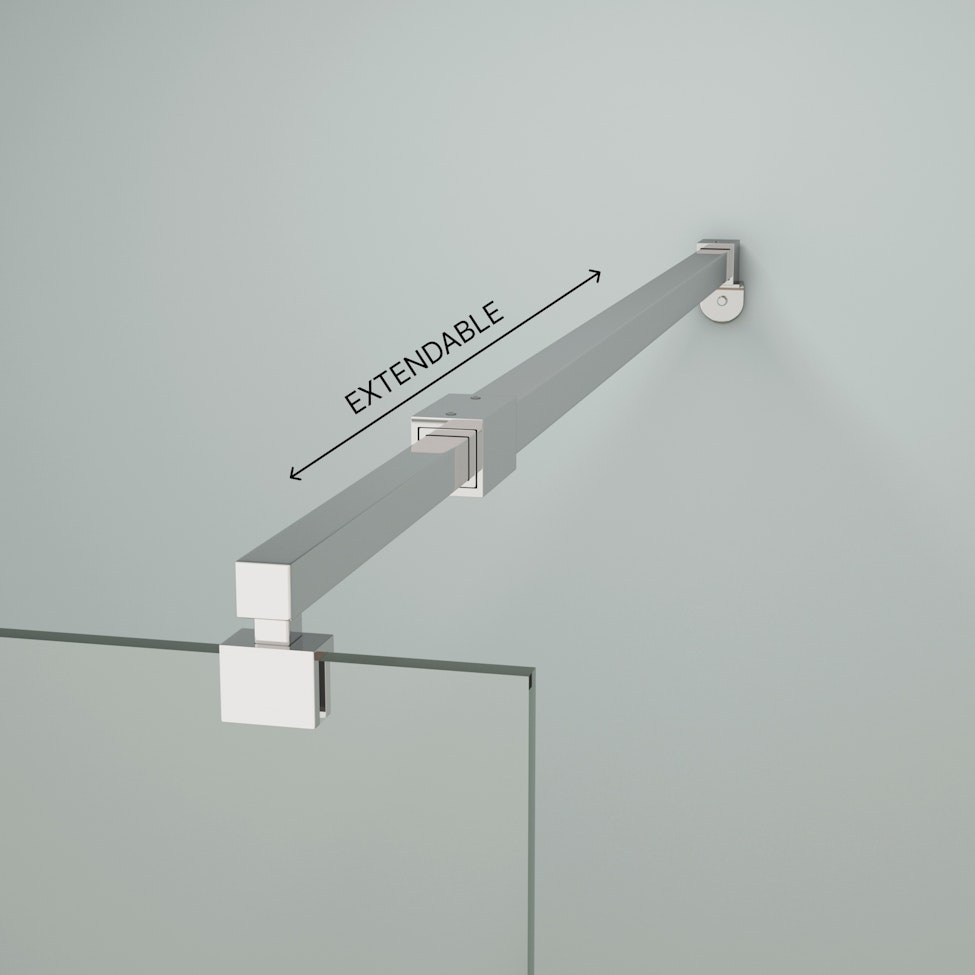 Marbella 8mm Walk In Shower Enclosure With Tray 1600 X 800mm 8mm Easy