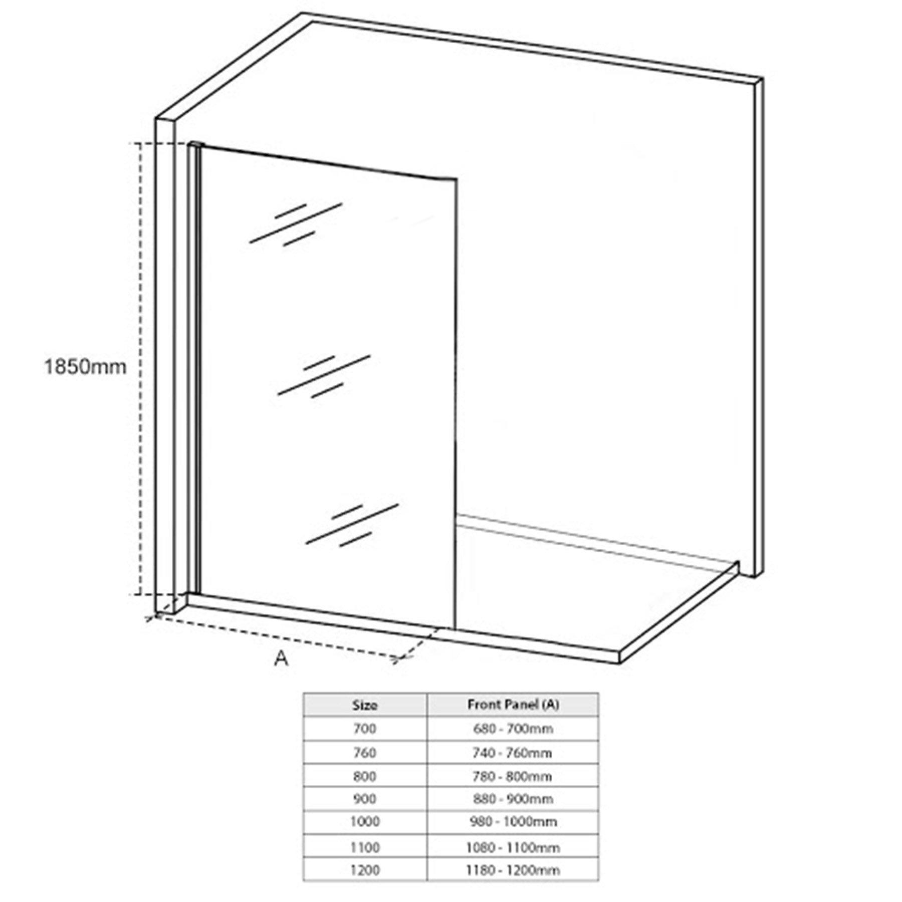 Marbella Wet Room Walk In Shower Screen + Ceiling Post - 8mm Easy Clean ...
