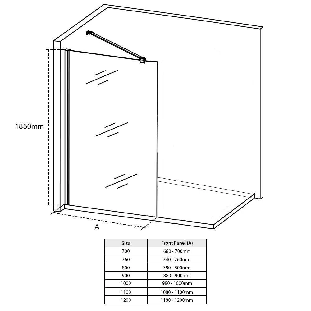 8mm Marbella Walk In Wet Room Shower Screen - Easy Clean Glass | Royal ...
