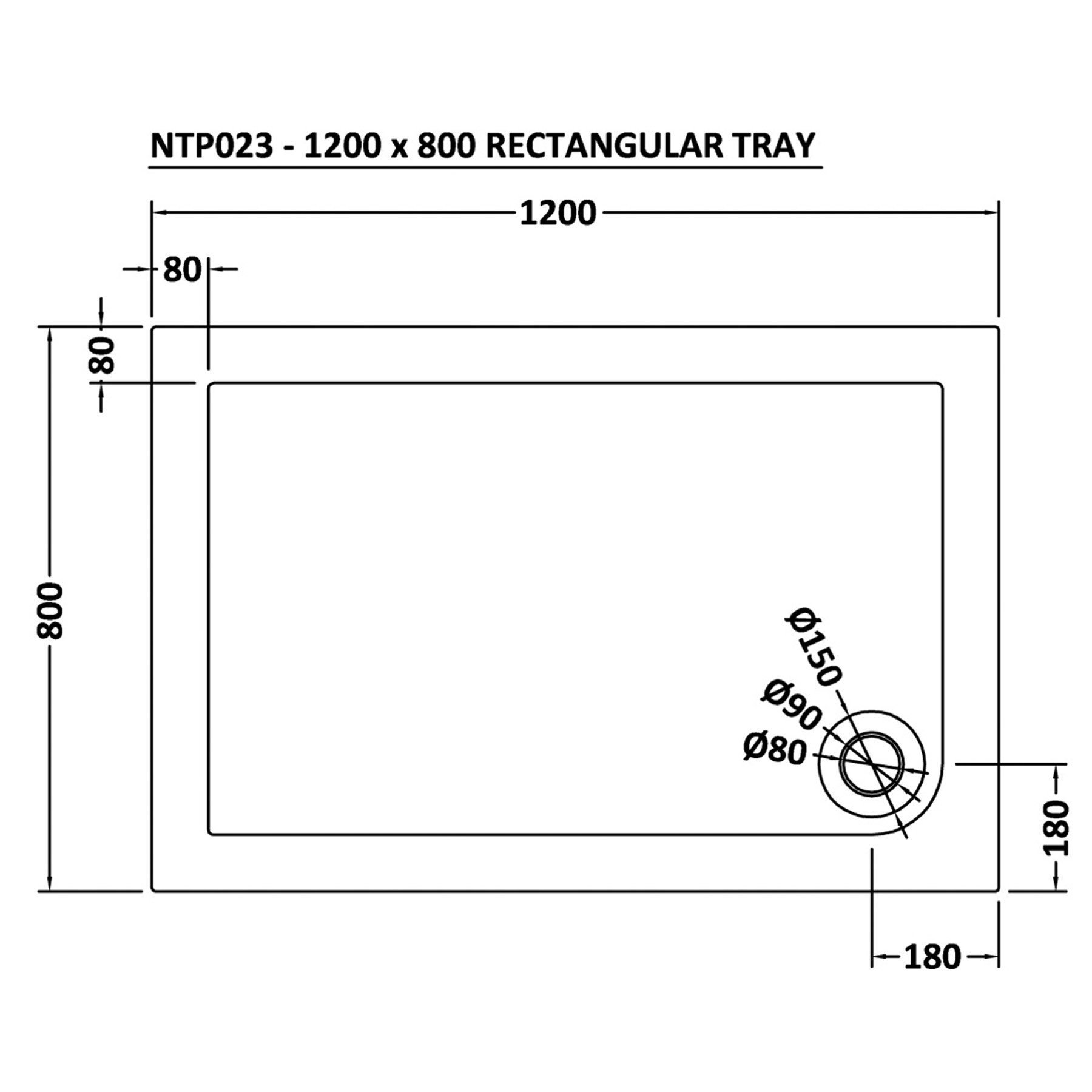 Marbella 8mm Walk In Shower Enclosure With Tray 1200 X 800mm Easy