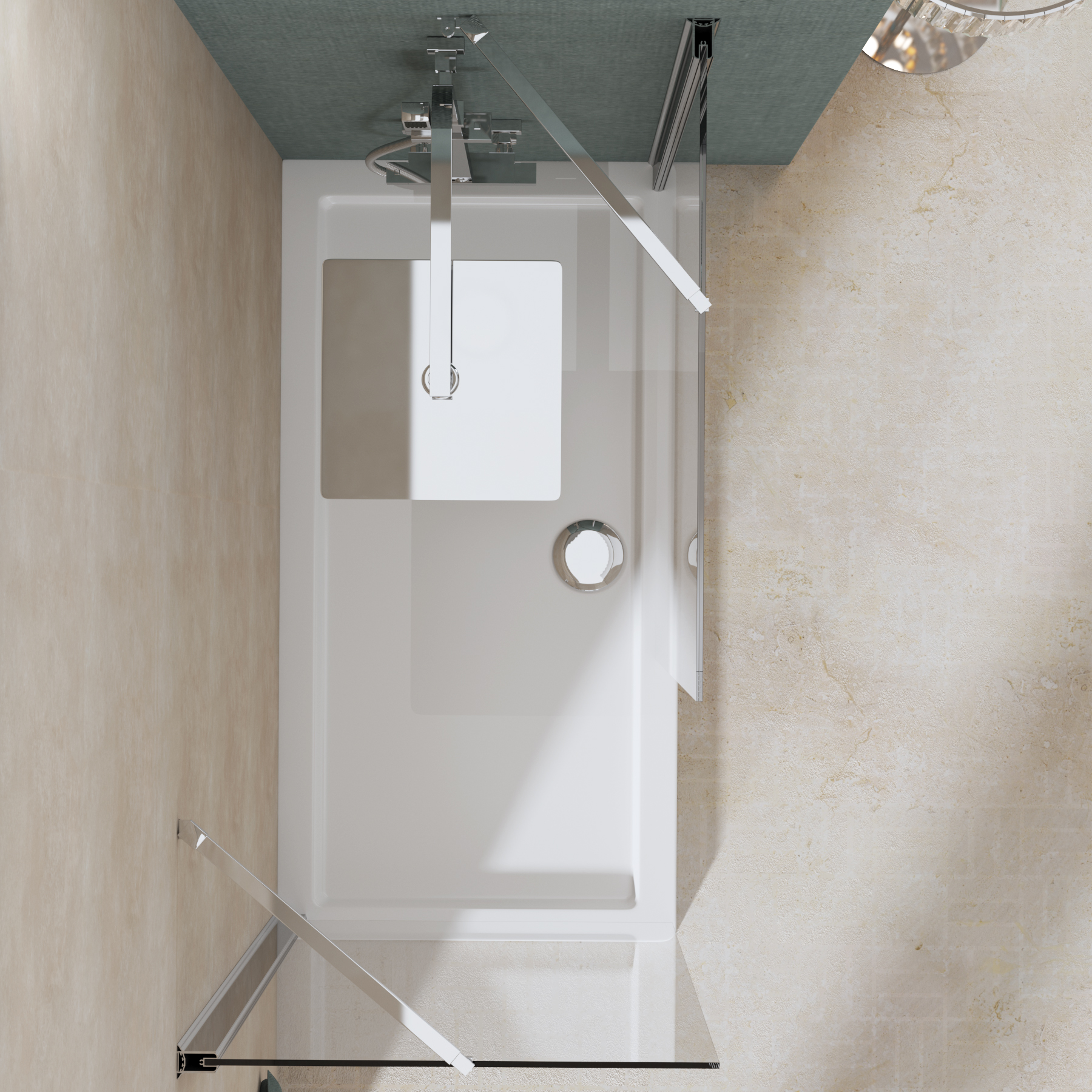 Marbella 8mm Walk In Shower Enclosure with Tray 1200 x 800mm - Easy ...