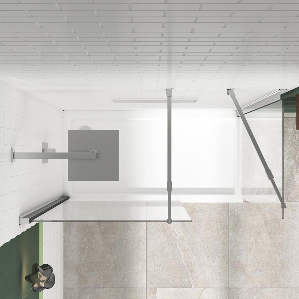 Marbella 8mm Walk In Shower Enclosure With Tray Easy Clean Wet Room