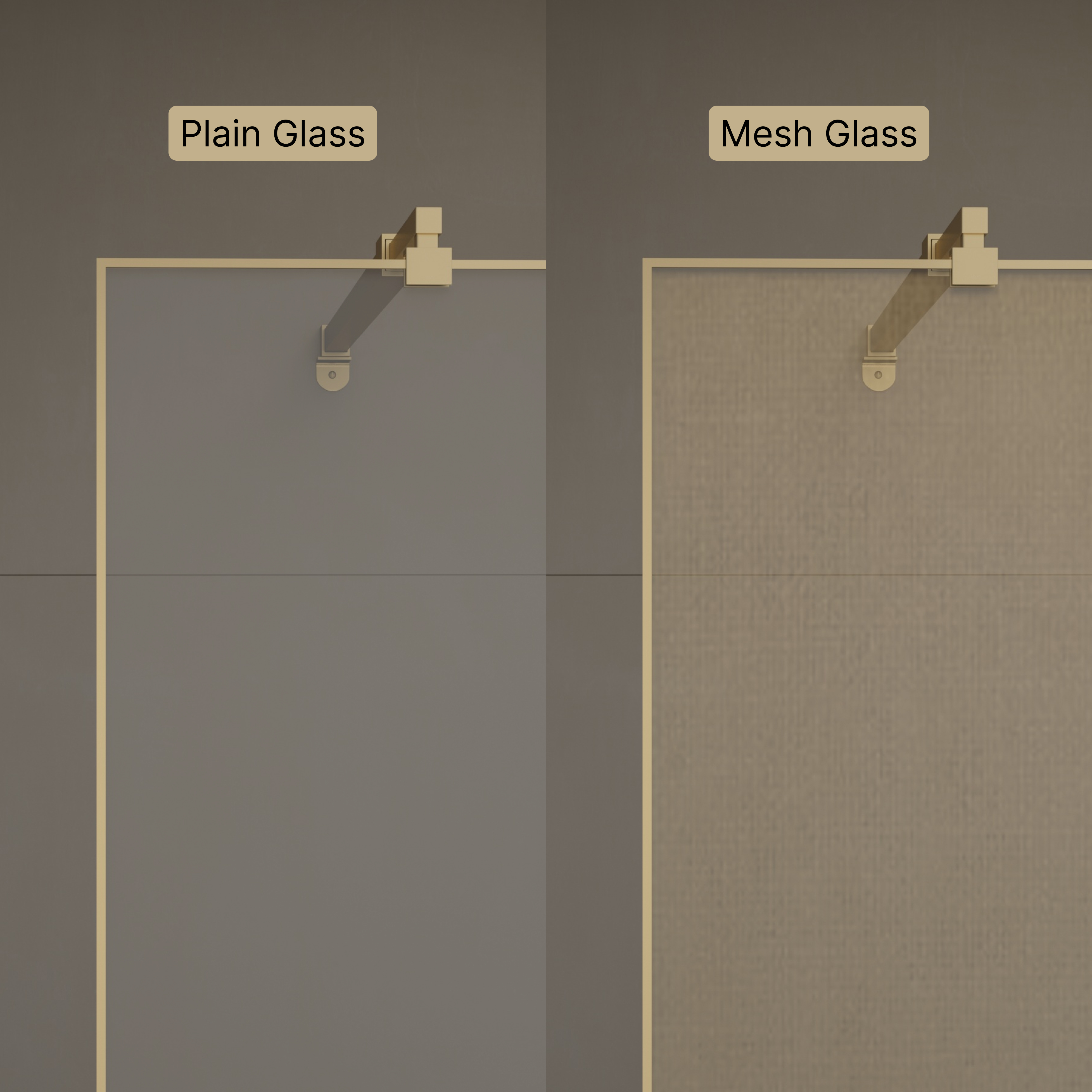 Regal Walk In Wet Room Shower Screen Stainless Steel with Silver Mesh ...