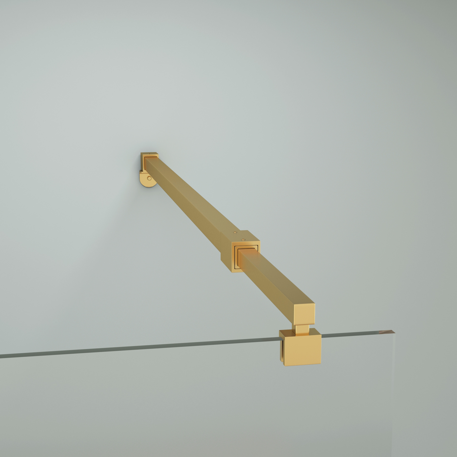 Marbella 300mm Brushed Brass Wet Room Flipper Panel for Shower Screen ...