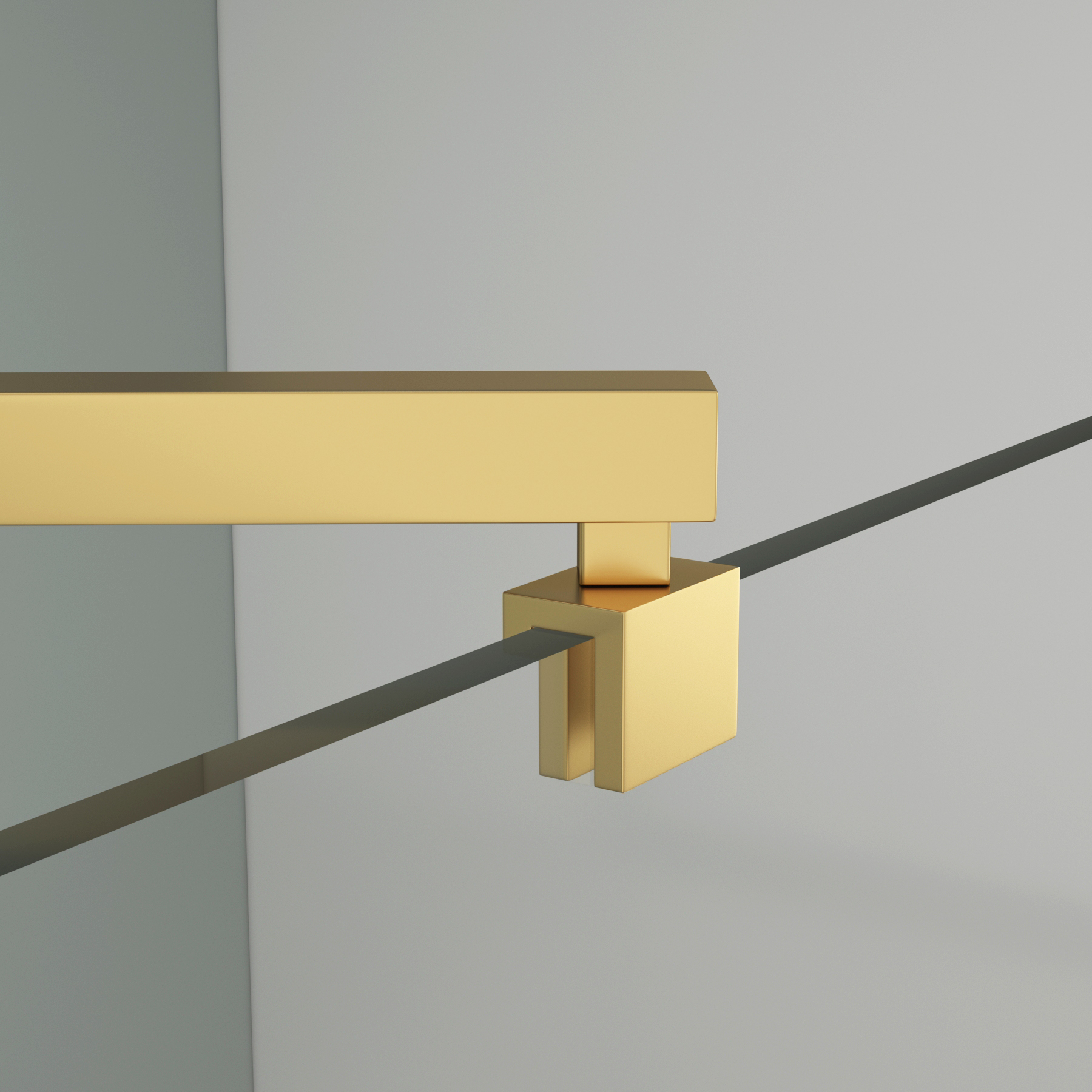 Marbella 300mm Brushed Brass Wet Room Flipper Panel for Shower Screen ...