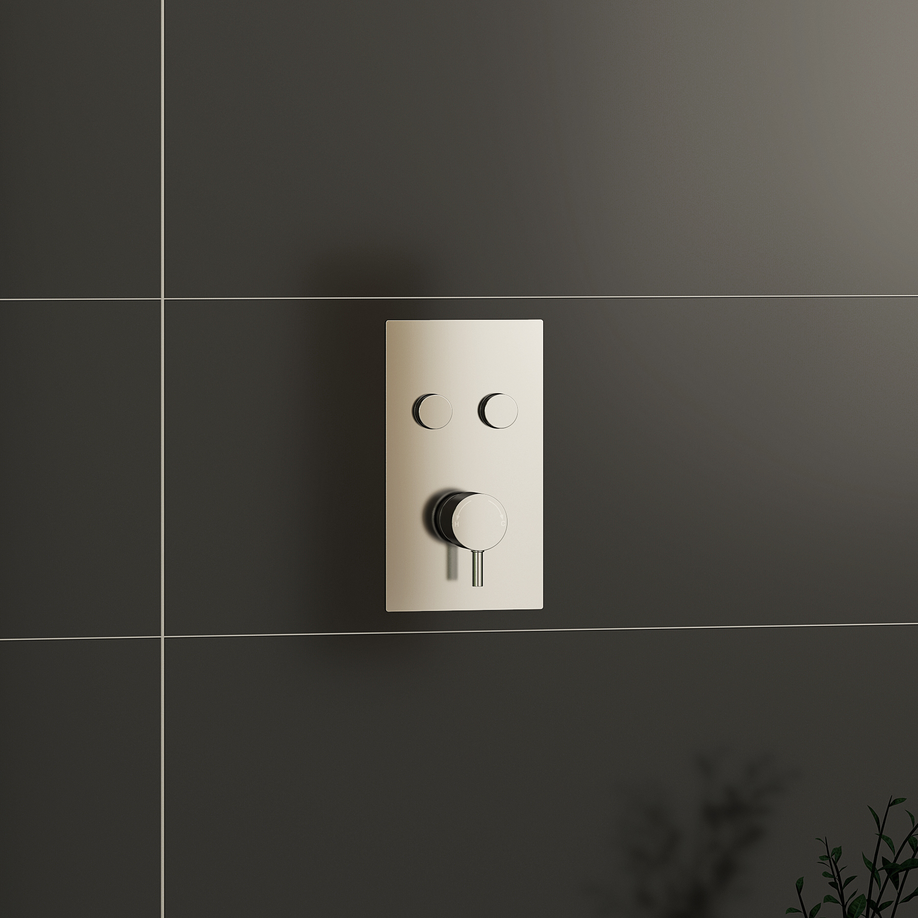 Nova Twin Push Button Thermostatic Shower Mixer with Deluge Slide Rail ...