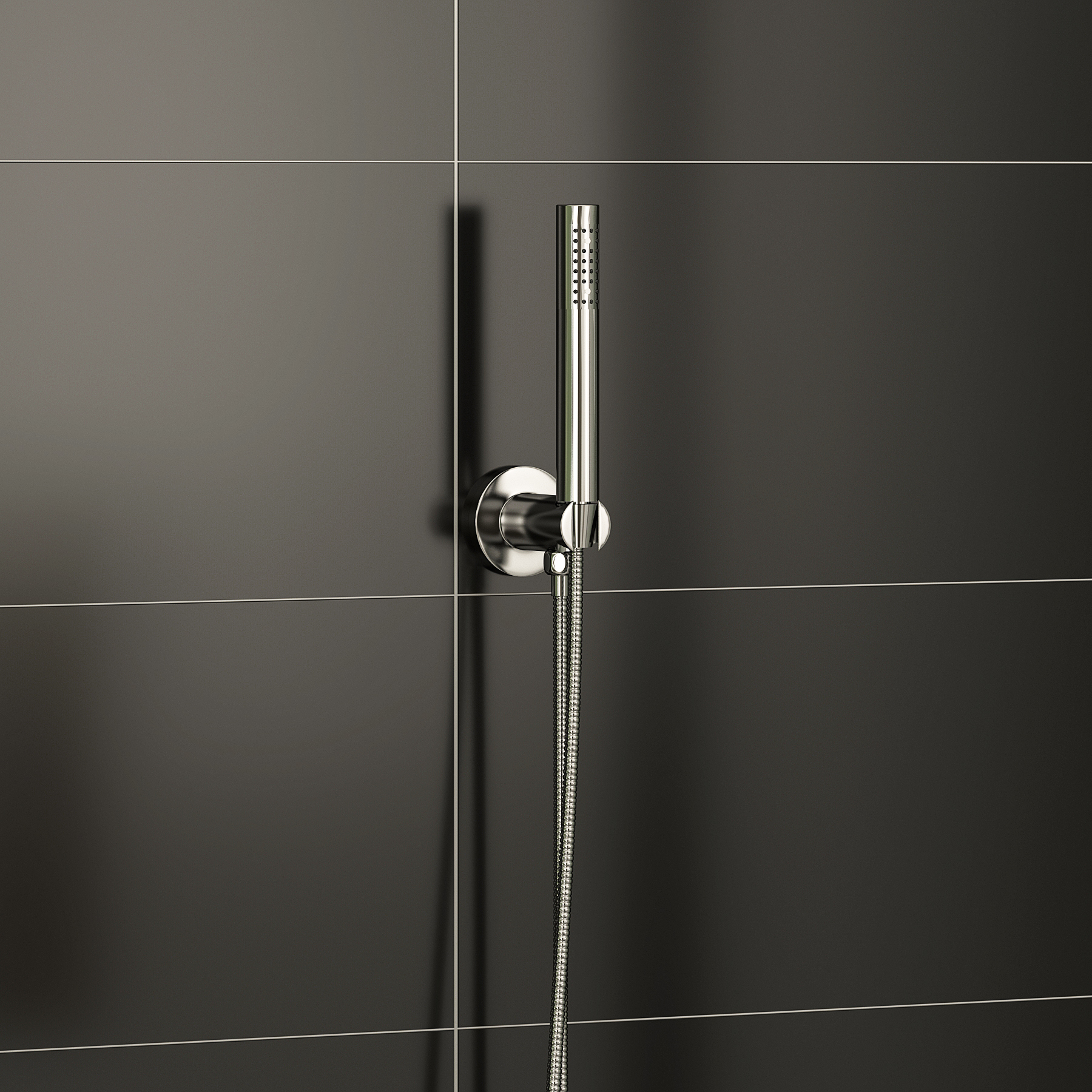 Nova Twin Push Button Thermostatic Shower Mixer with Wall Arm Shower ...