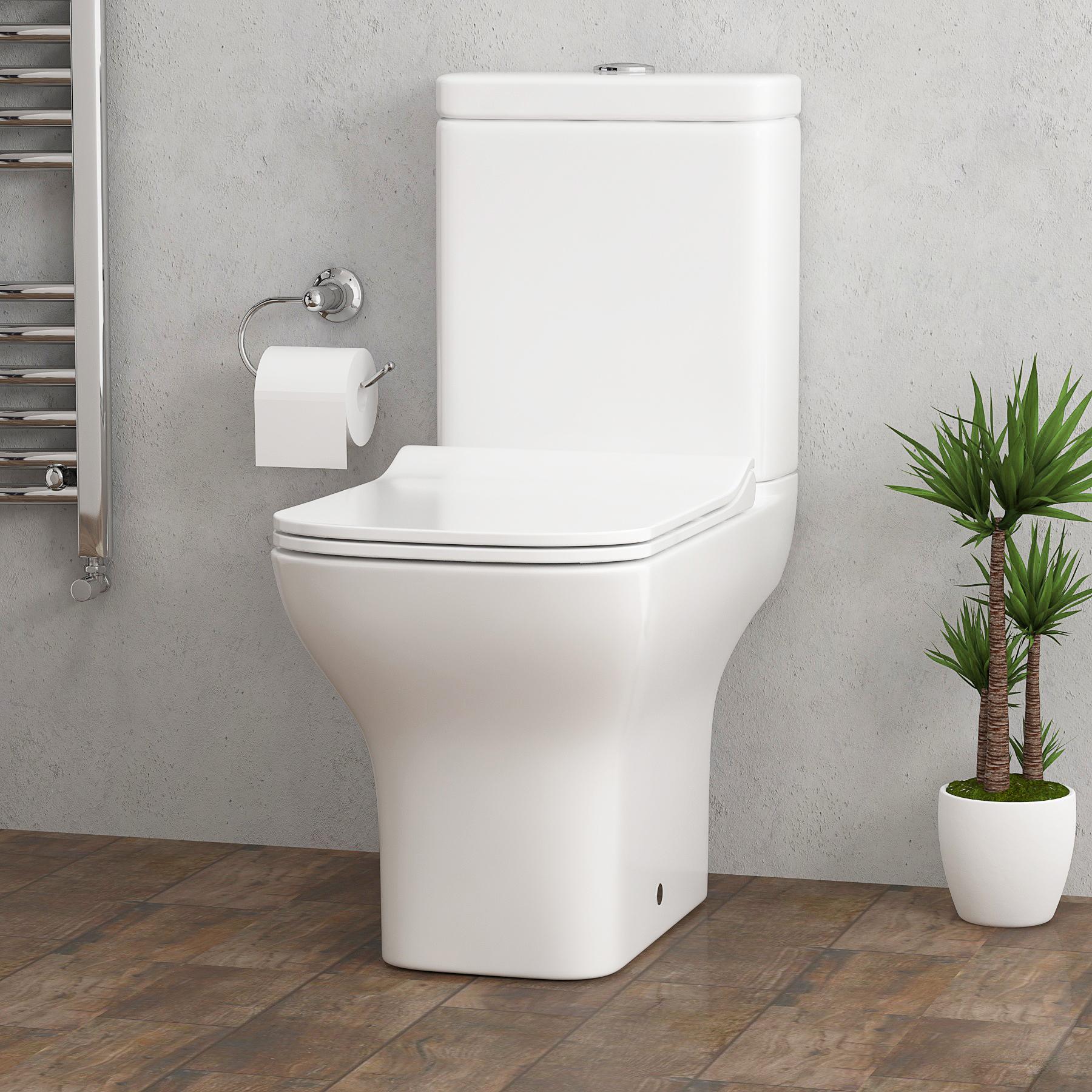 1500 X 700mm Cesar Square Single Ended Bath + Rimless Close Coupled ...