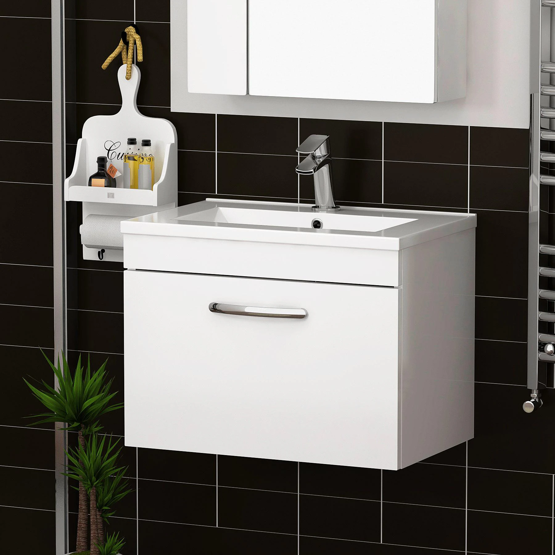 700 x 700mm Bi-fold Shower Enclosure En-Suite with Elite Rimless Toilet ...