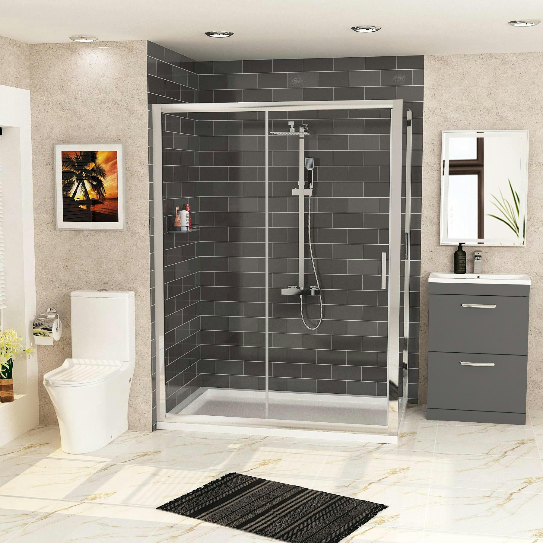 Grand 1100 x 800 Shower Enclosure En-Suite With Peak Toilet & 600mm ...