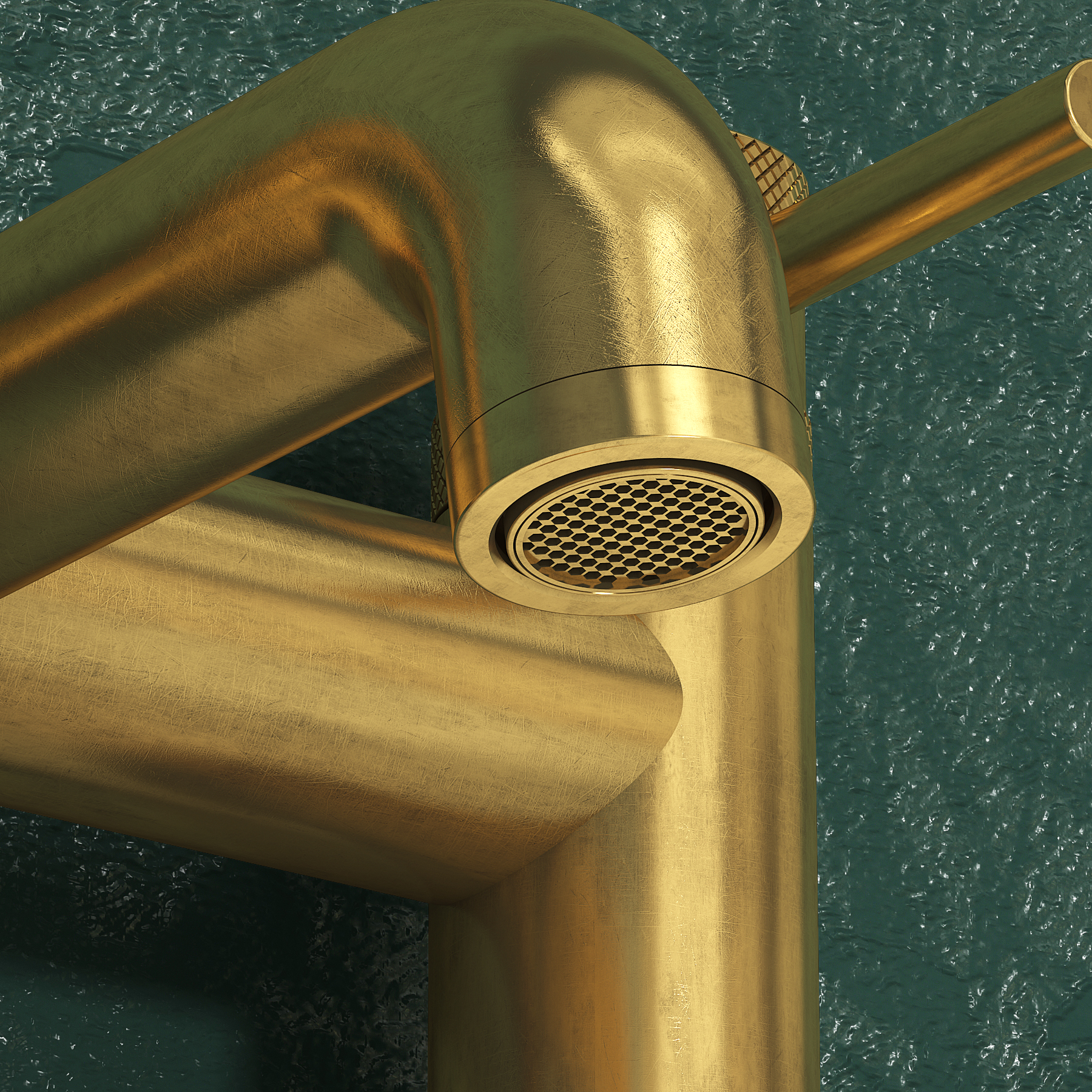 Core Deck Mounted Bath Filler Tap - Brushed Brass | Royal Bathrooms
