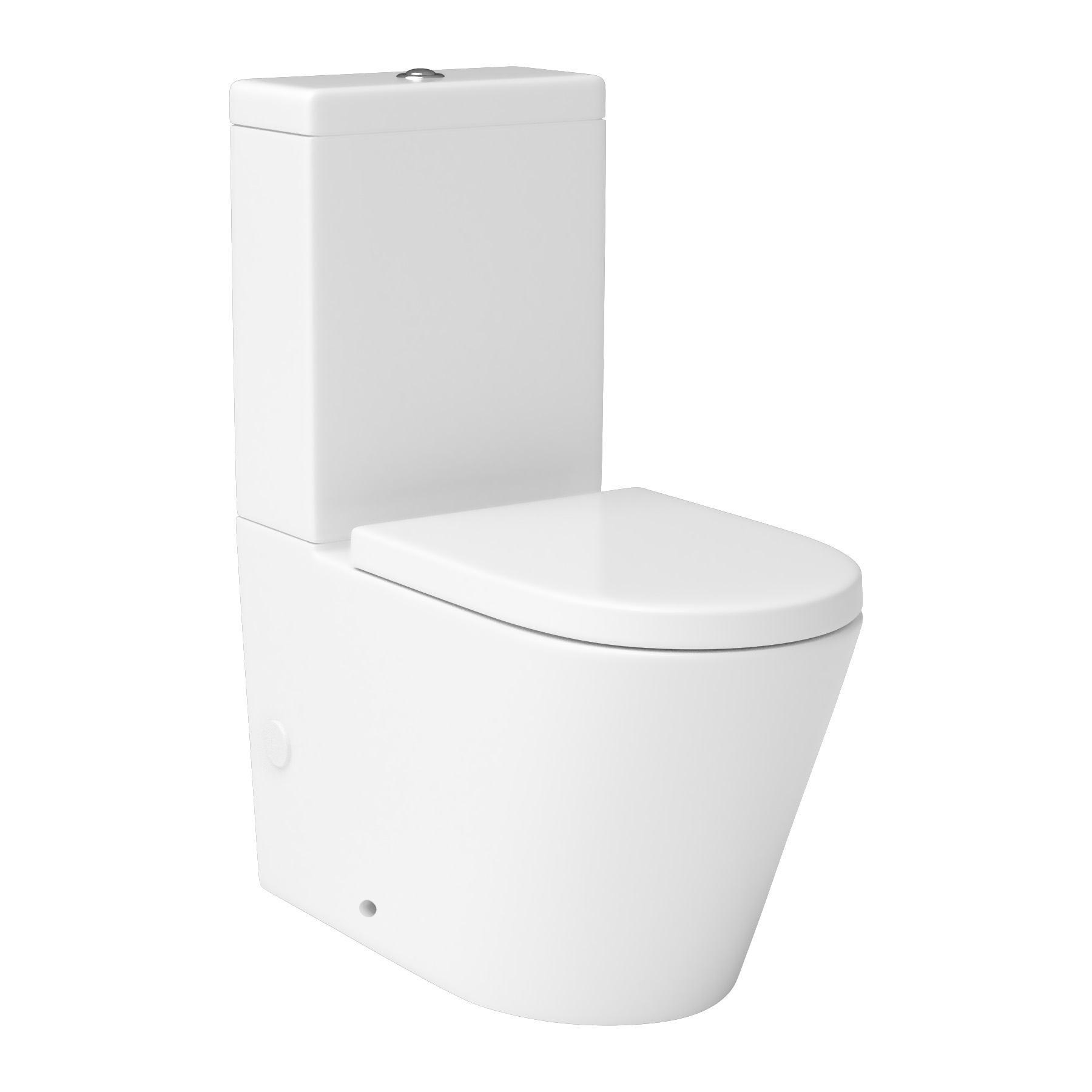 Cesar Short Projection Close Coupled Rimless Toilet and Soft Close Seat ...