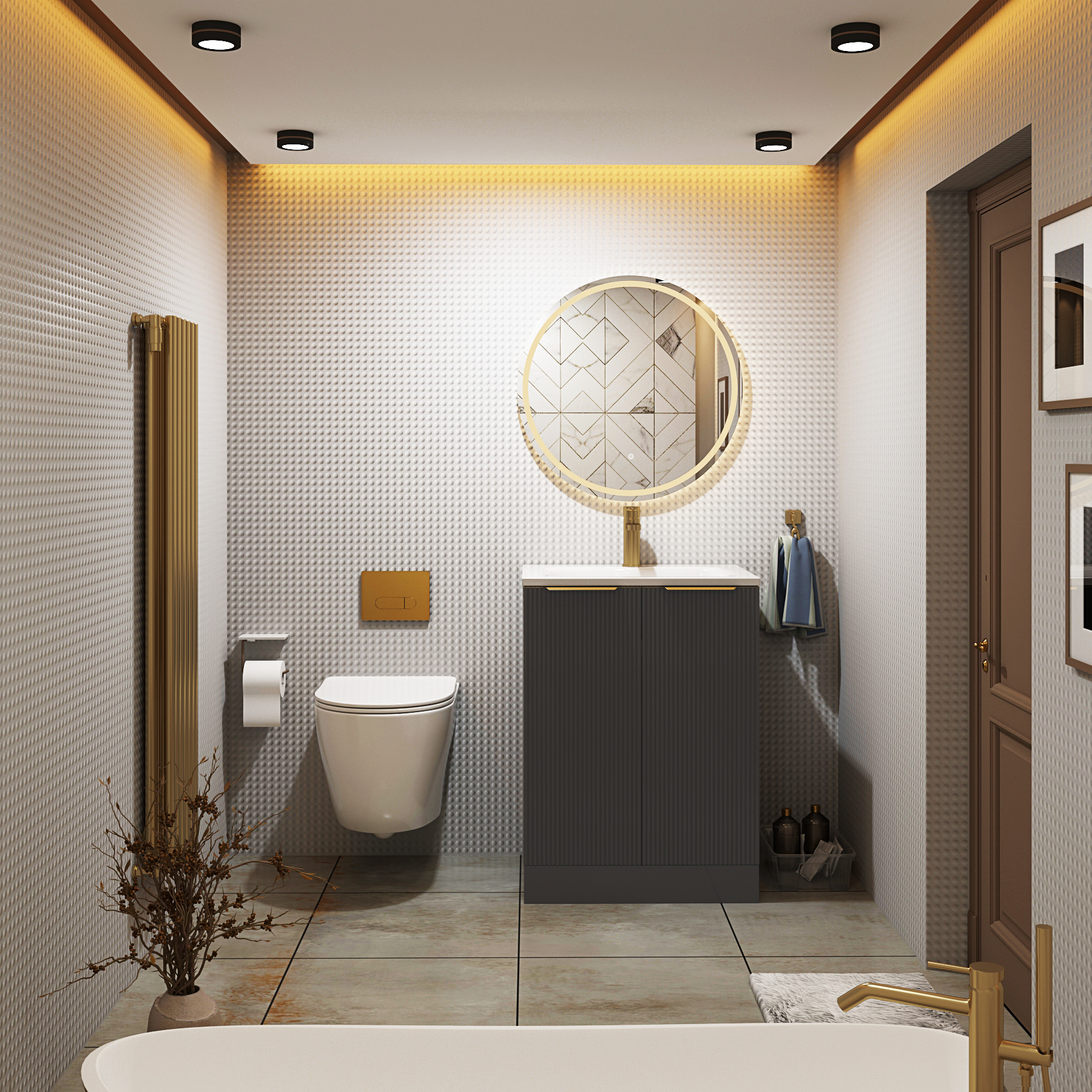 Elva Short Projection Wall Hung Rimless Toilet with Slim Soft Close ...