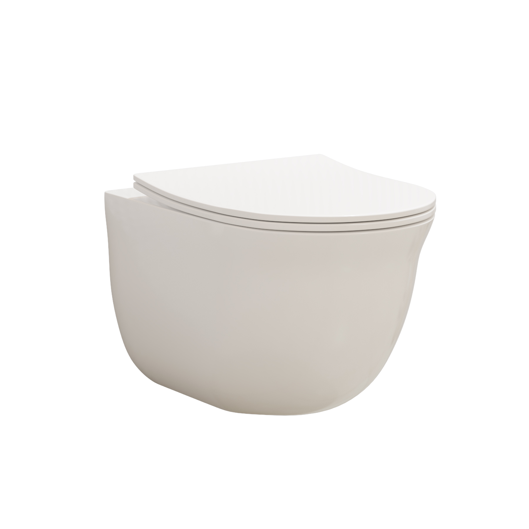 Divine Wall Hung Rimless Toilet with Slim Soft Close Seat & Aqua White ...