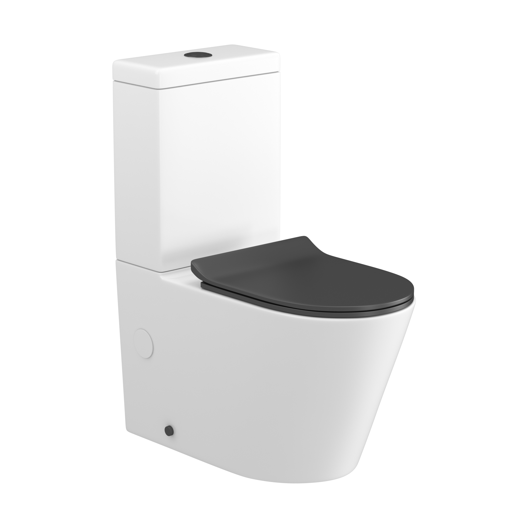 Cesar Short Projection Close Coupled Rimless Toilet and Slim Soft Close ...