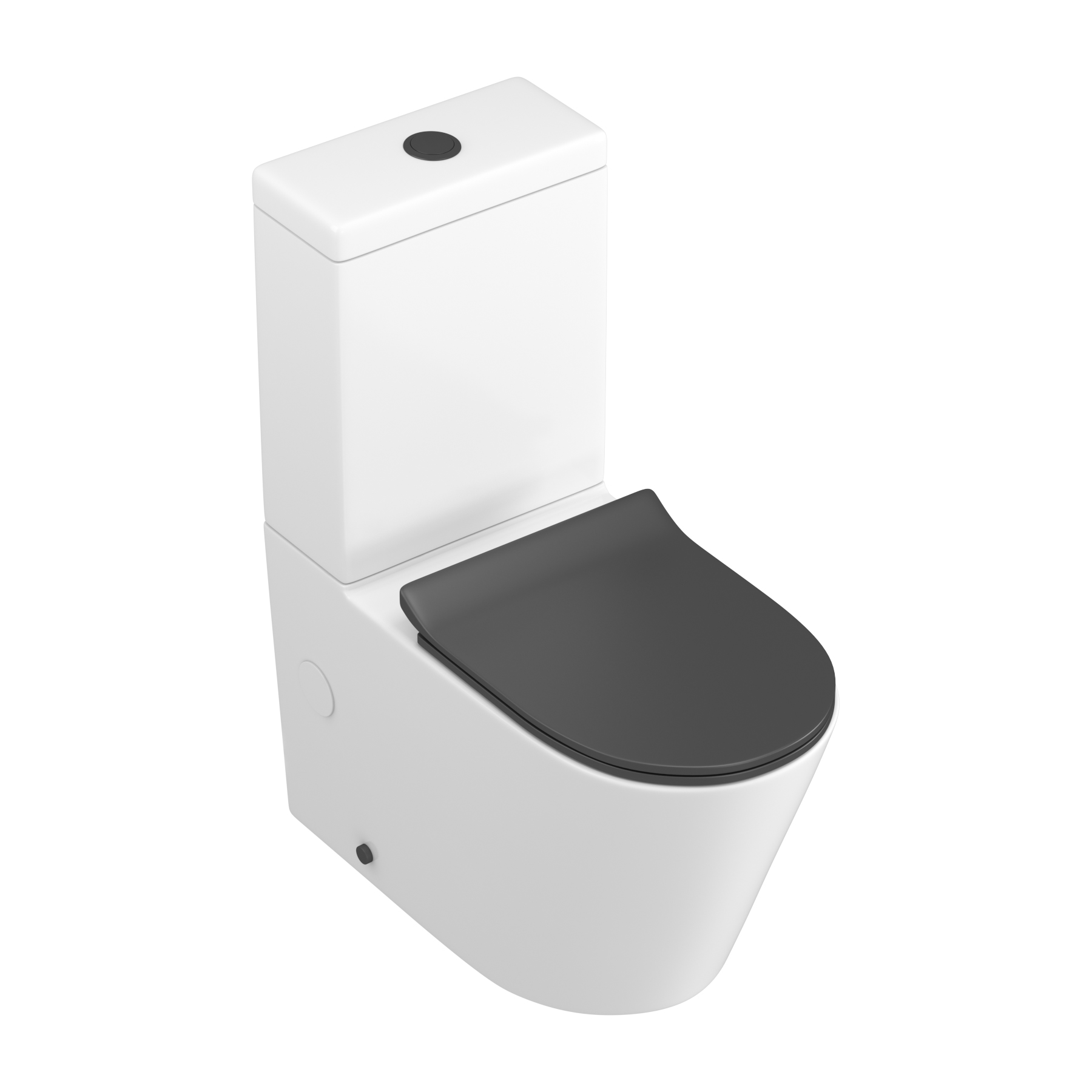 Cesar Short Projection Close Coupled Rimless Toilet and Slim Soft Close ...