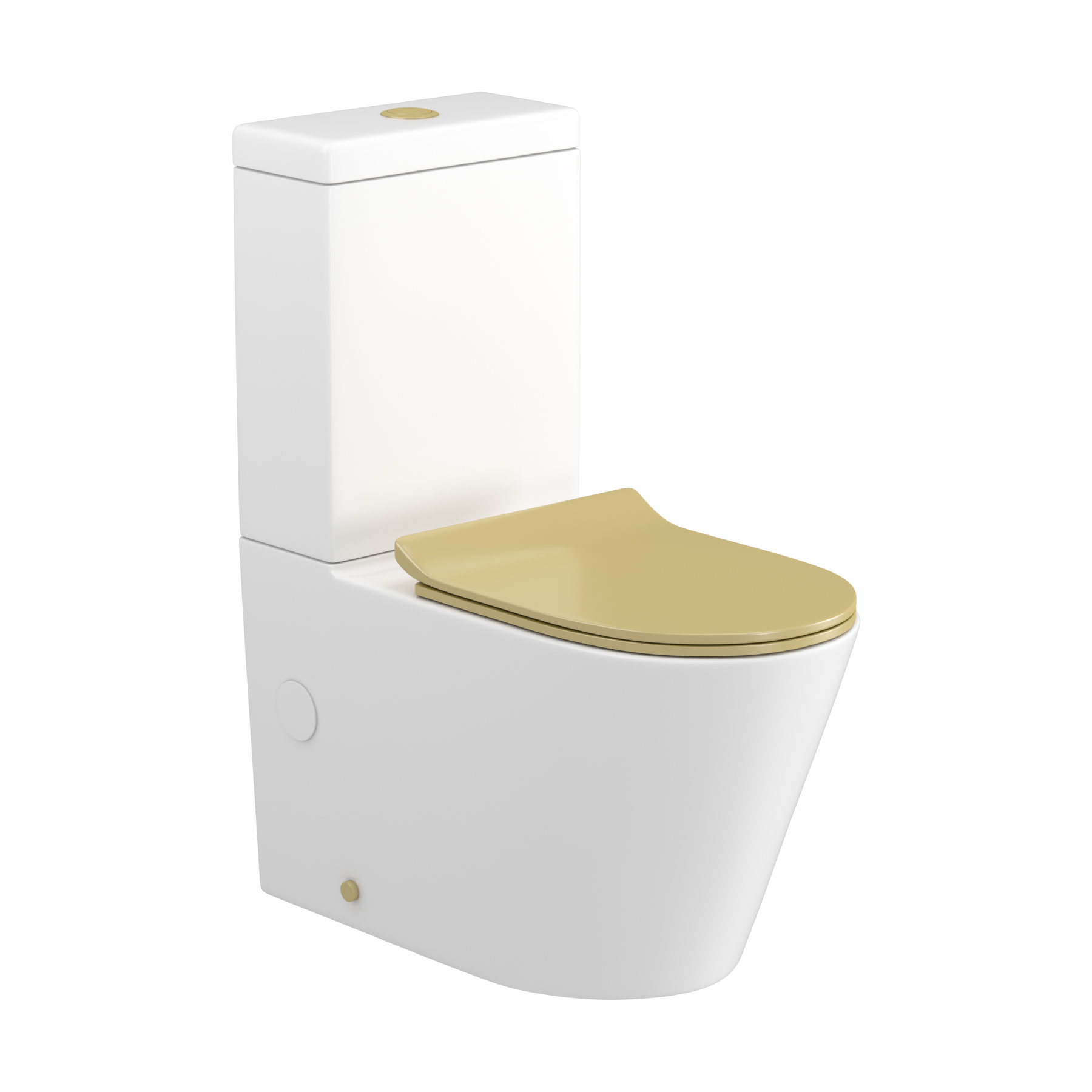 Cesar Short Projection Close Coupled Rimless Toilet and Slim Soft Close ...