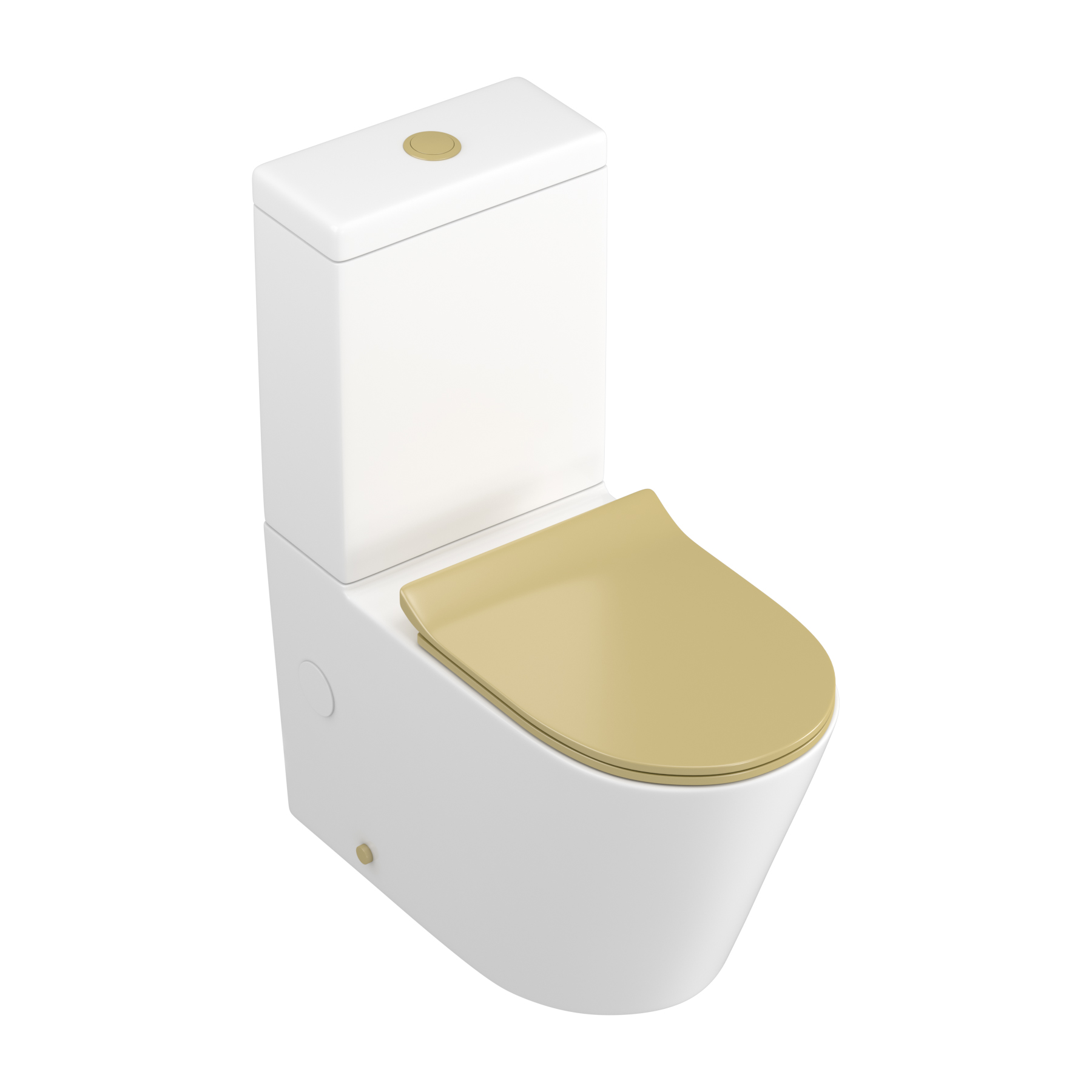 Cesar Short Projection Close Coupled Rimless Toilet and Slim Soft Close ...