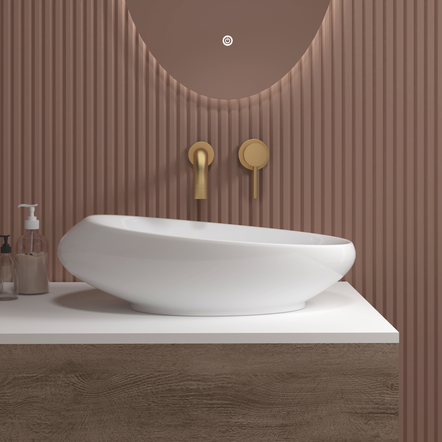 Nova Oval Counter Top Basin Vessels 490mm Sit On Worktop | Royal Bathrooms
