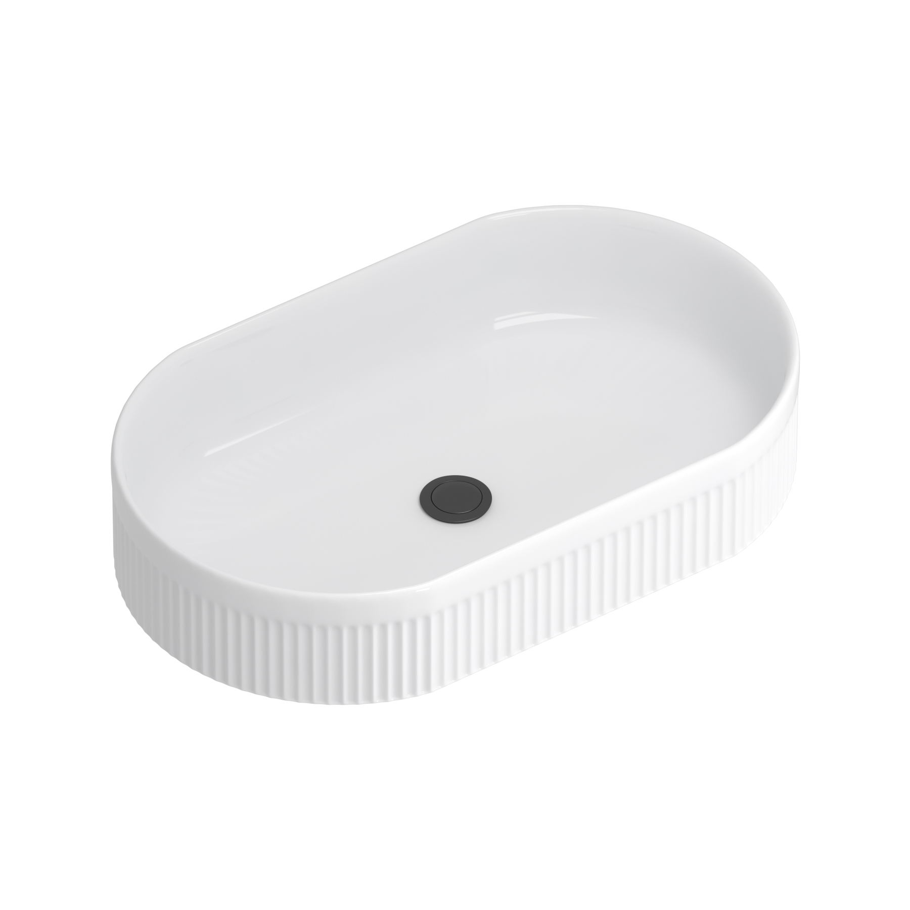 Lyon Round Counter Top Basin Vessels 480mm Sit On Worktop | Royal Bathrooms