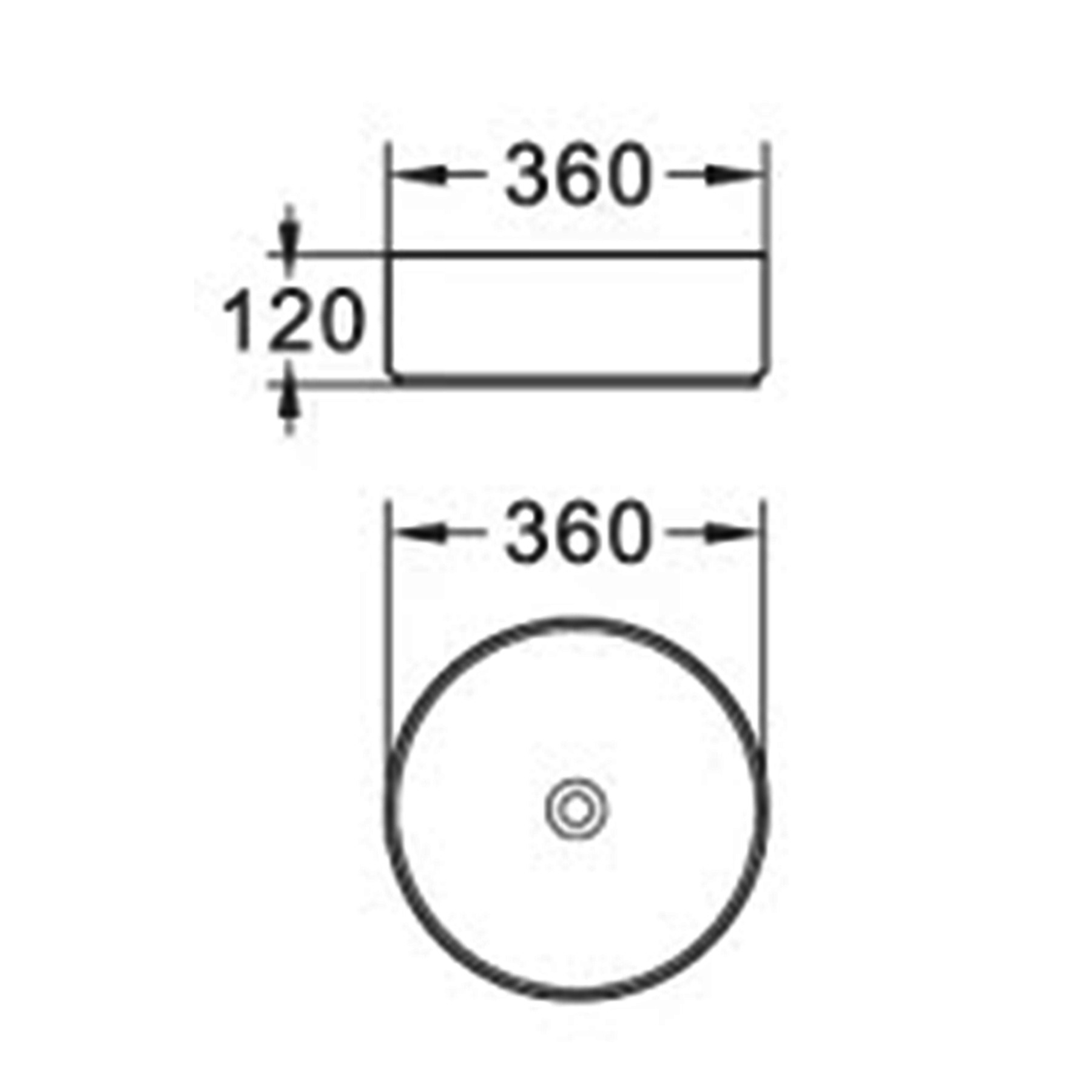 Art Round Counter Top Basin Vessels 360mm Sit On Worktop | Royal Bathrooms