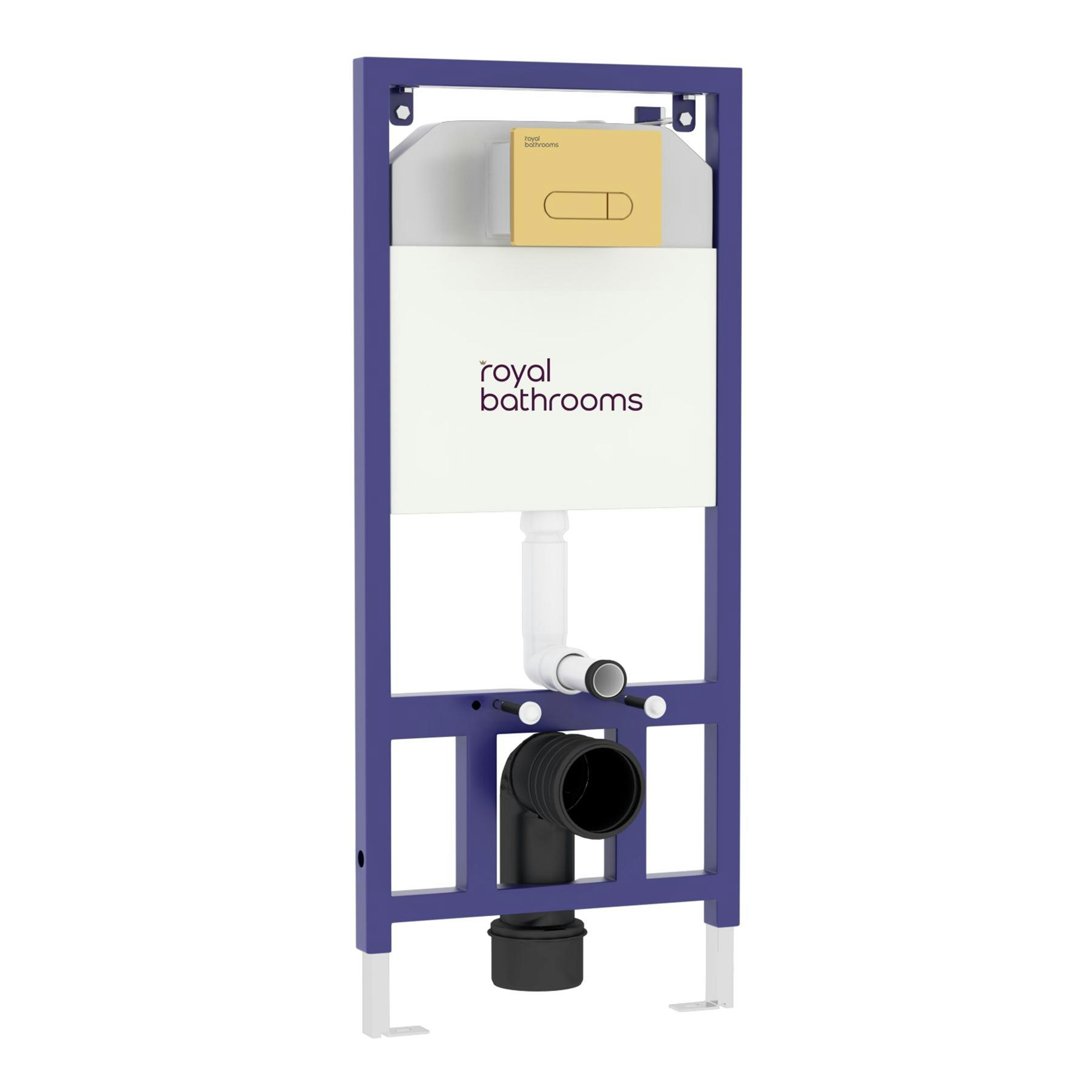 Aqua Wall Hung Toilet Frame with Dual Flush Concealed Cistern & Square ...