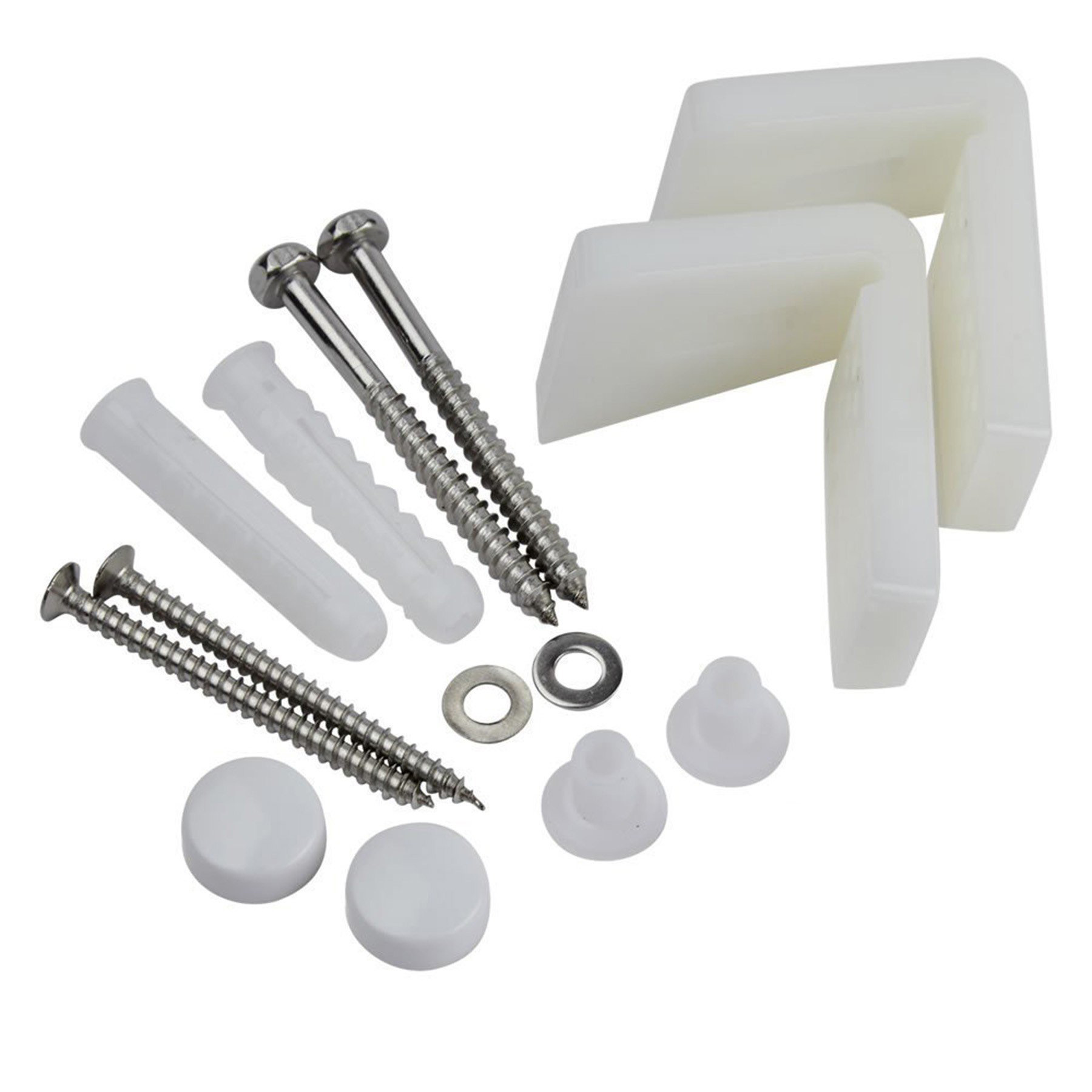 Rimless Close Coupled Square Toilet with Seat, Cistern & Fixing Kit ...