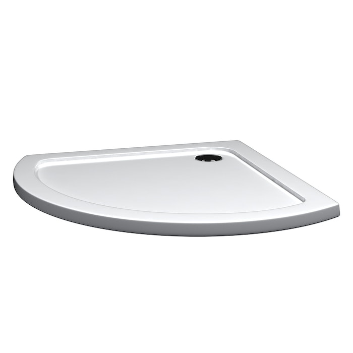 Valencia 860 x 860mm Matt Black Quadrant Shower Enclosure with Acrylic ...